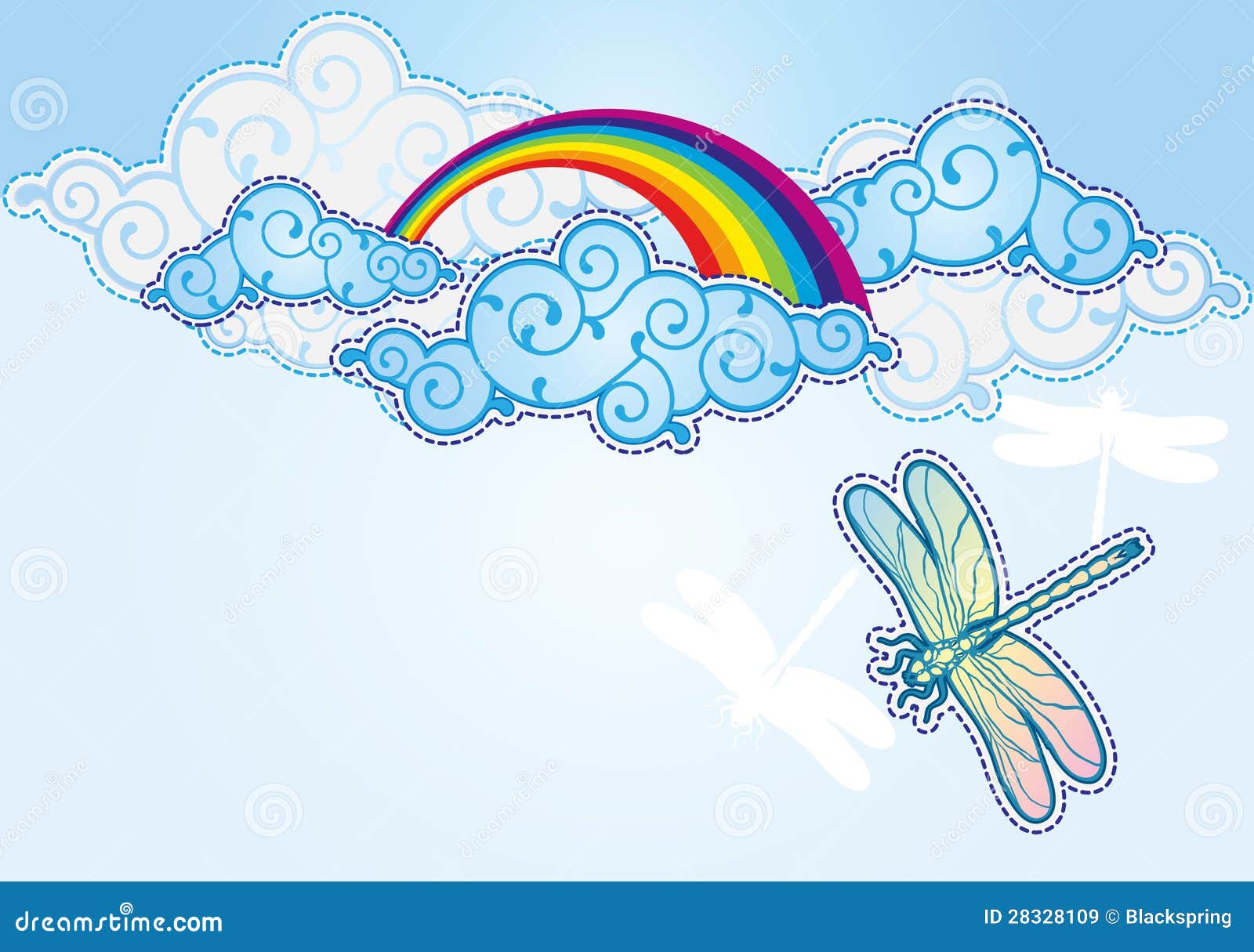Cartoon Style Sky Background Stock Vector - Image: 28328109
