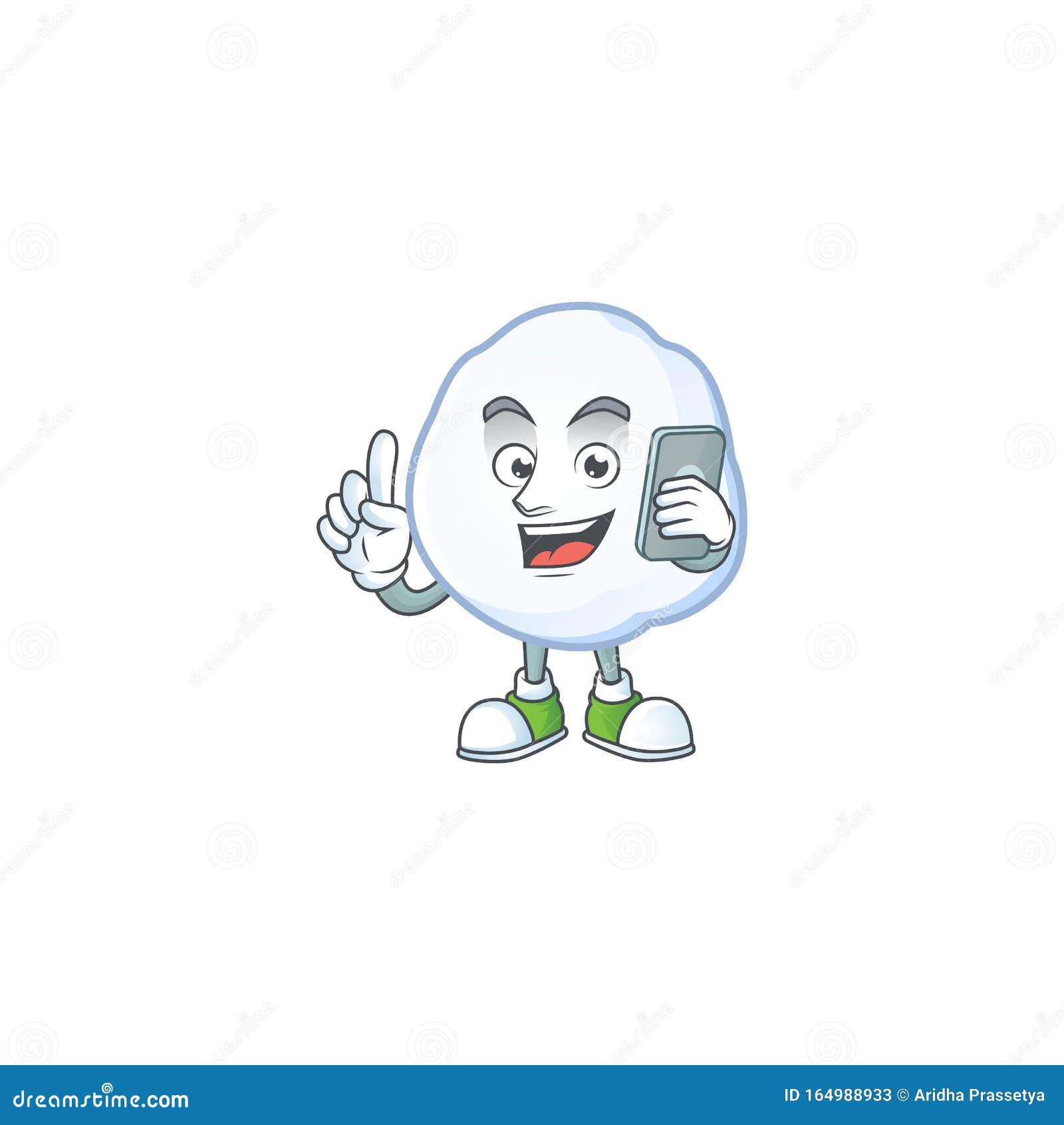A Cartoon Style of Snowball Speaking on the Phone Stock Vector ...