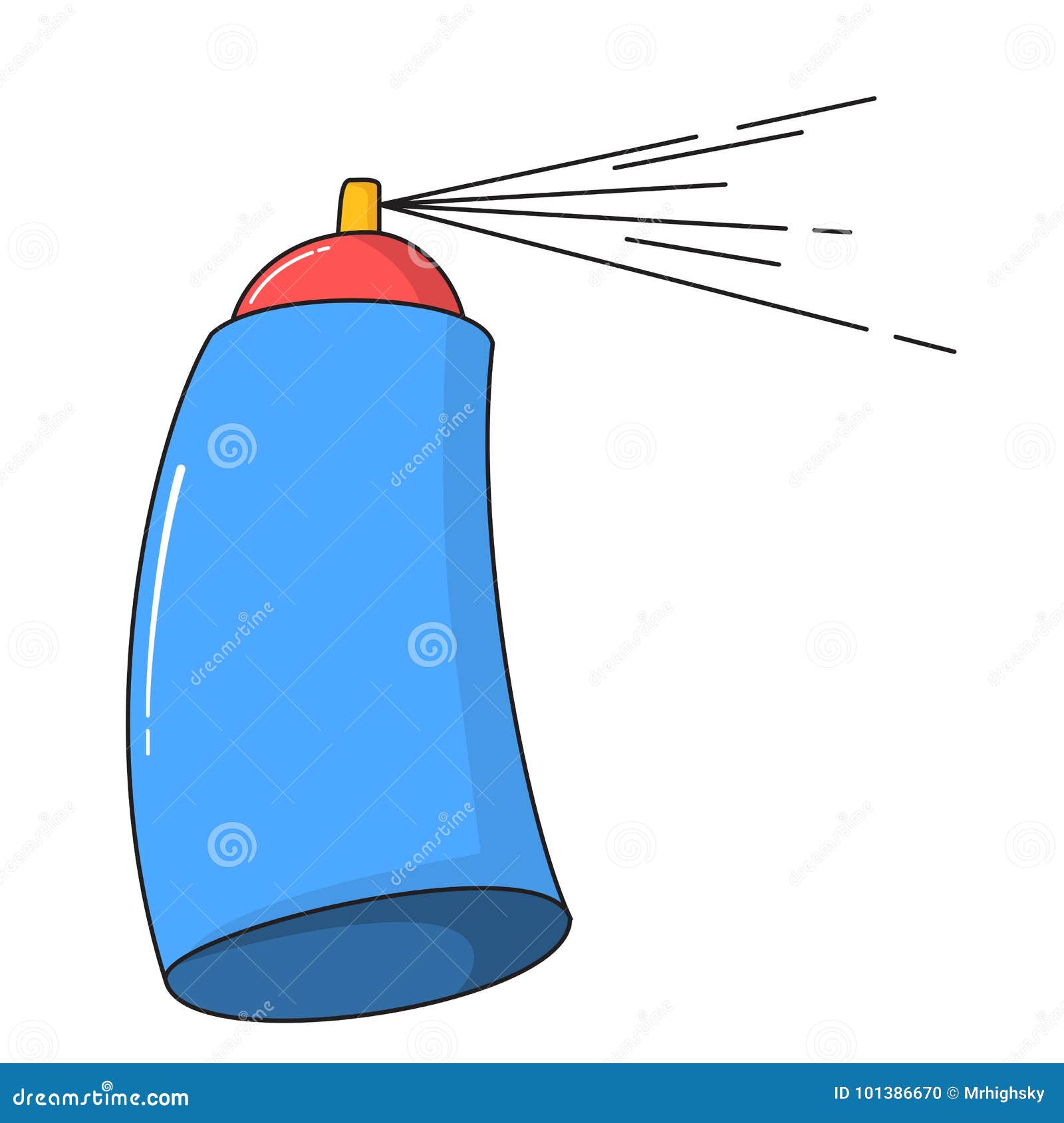 Cartoon style spray can stock vector. Illustration of blue - 101386670
