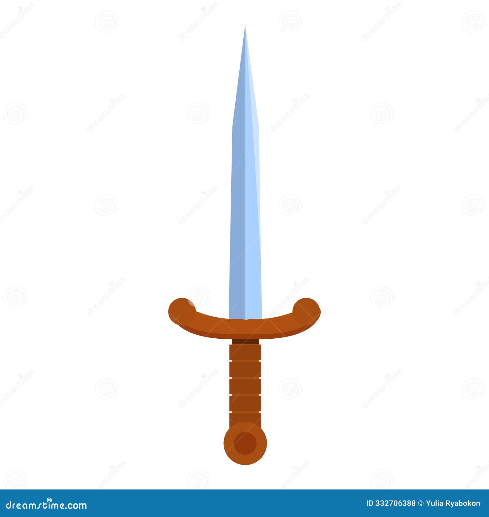 Sharp Metal Sword Pointing Up Isolated on White Background Stock ...