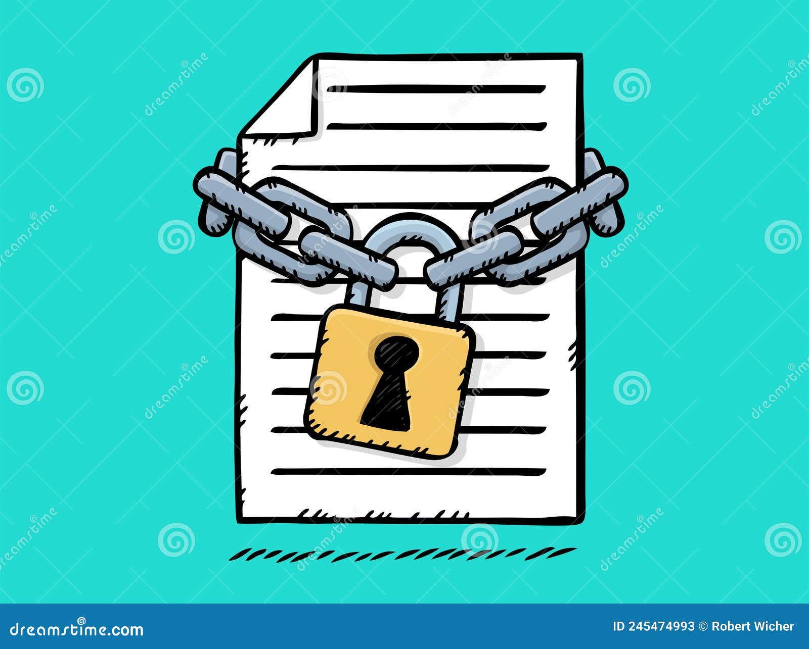 Cartoon Man In Chains | CartoonDealer.com #30920417