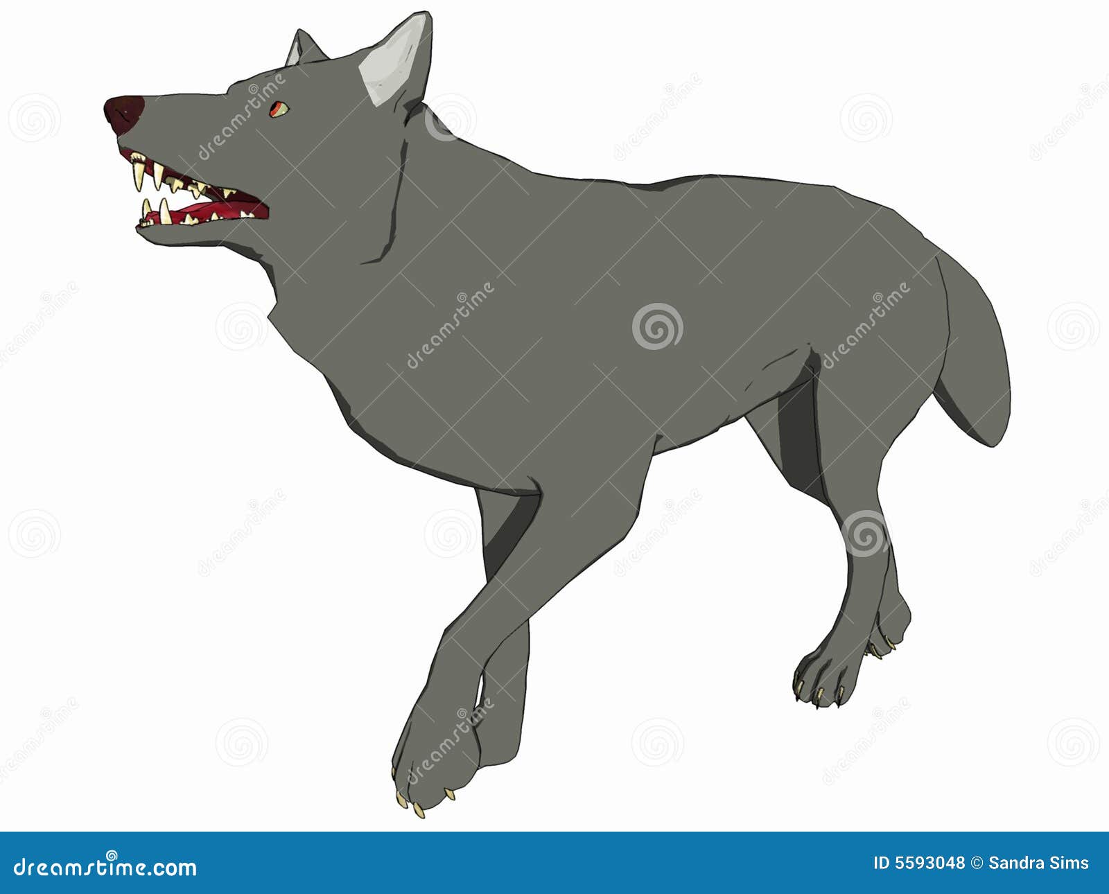Cartoon Style Wolf Picture. Image: 5593048