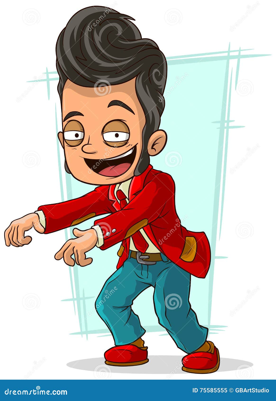 Cartoon Stylish Dancer Red Jacket Stock Illustrations – 1 Cartoon ...
