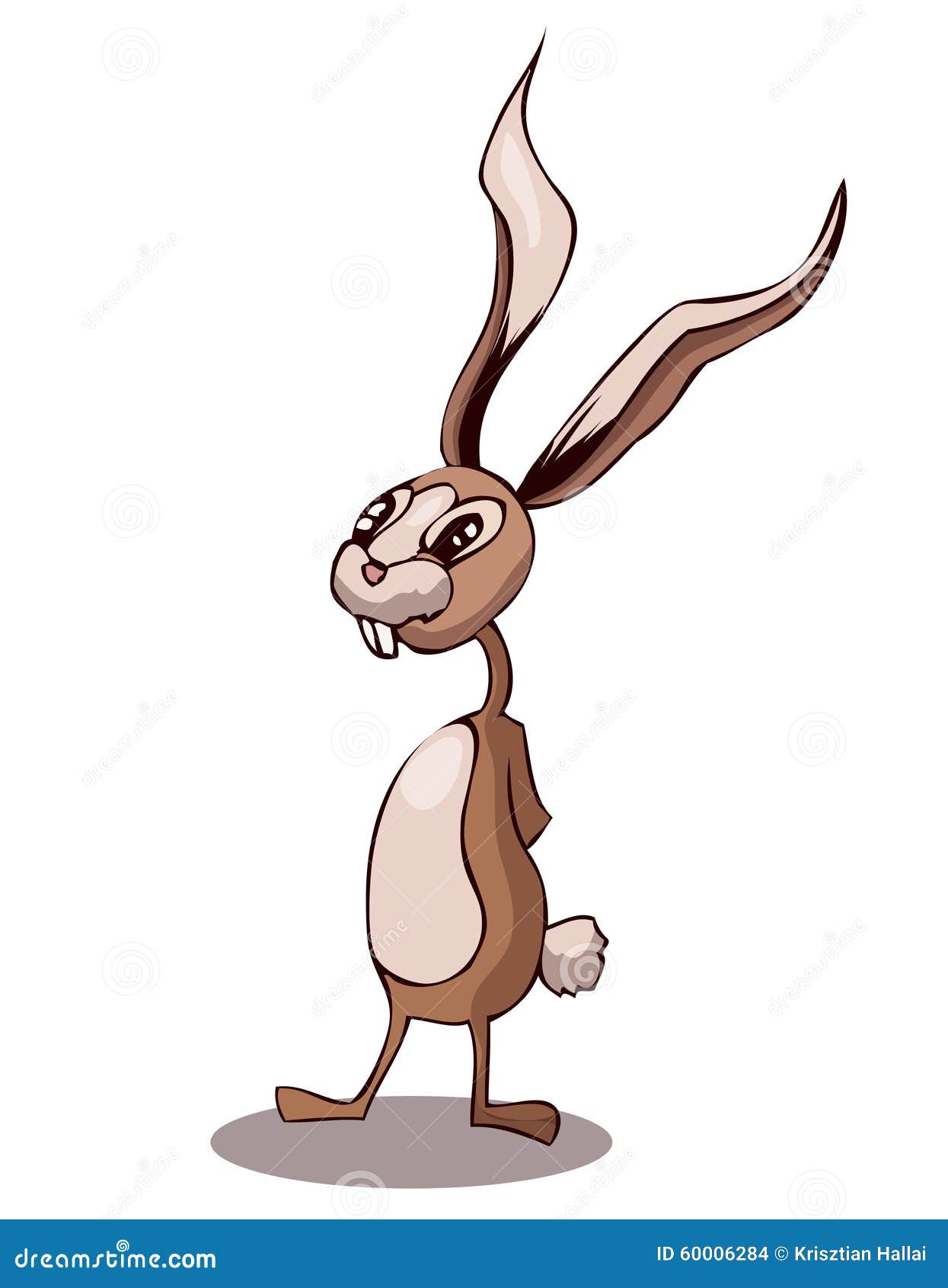 Cartoon Stylized Cute Rabbit with Long Ears. Stock Vector ...
