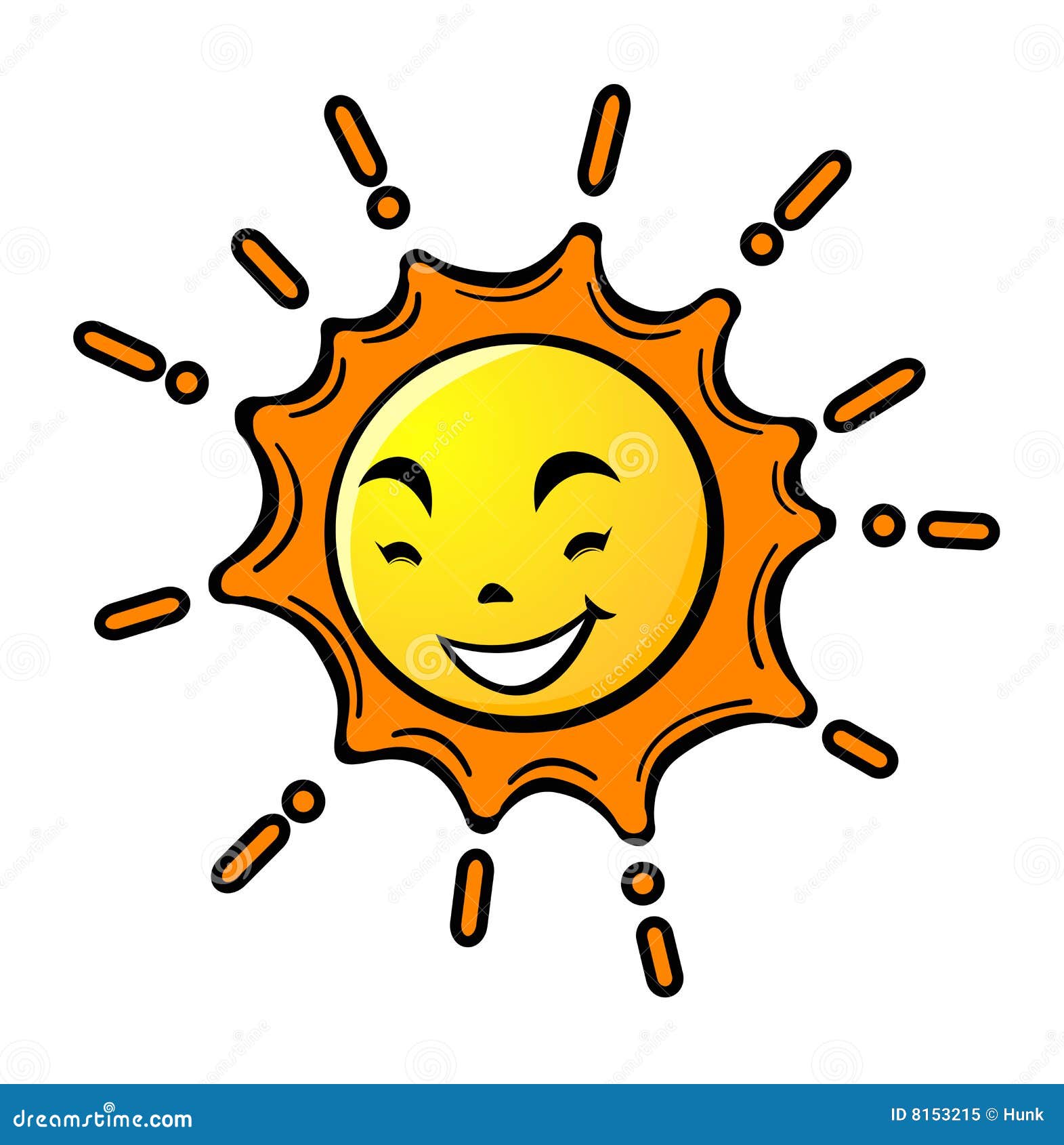 Cartoon sun stock vector. Illustration of comic, square - 8153215