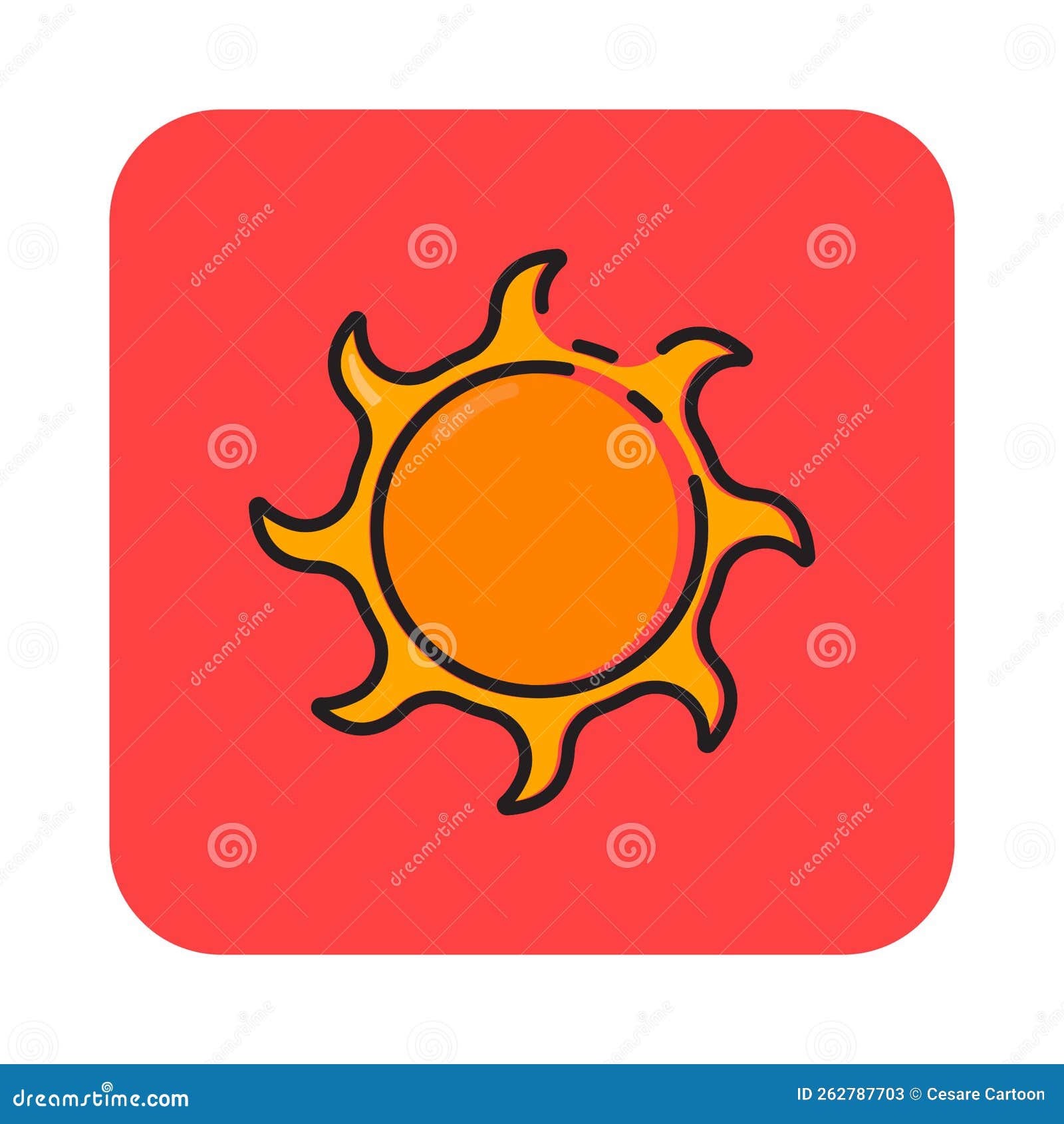 Cartoon sun stock vector. Illustration of cartoon, design - 262787703
