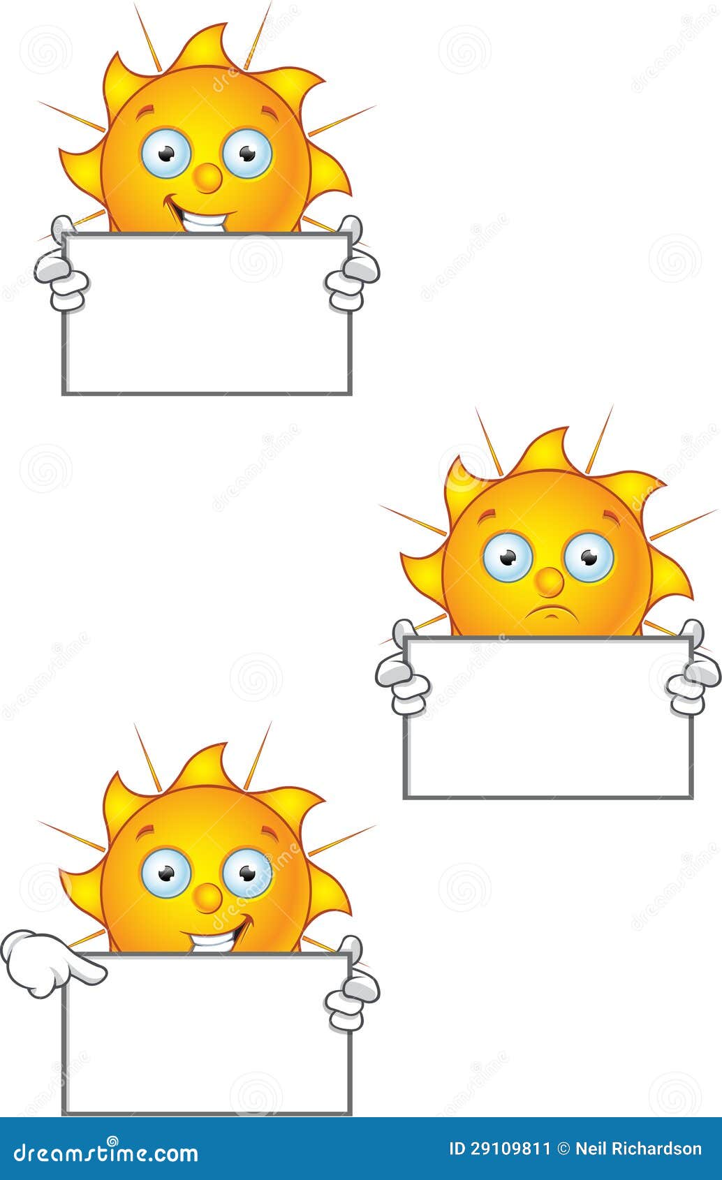 Cartoon Sun Character Set stock vector. Illustration of face - 29109811