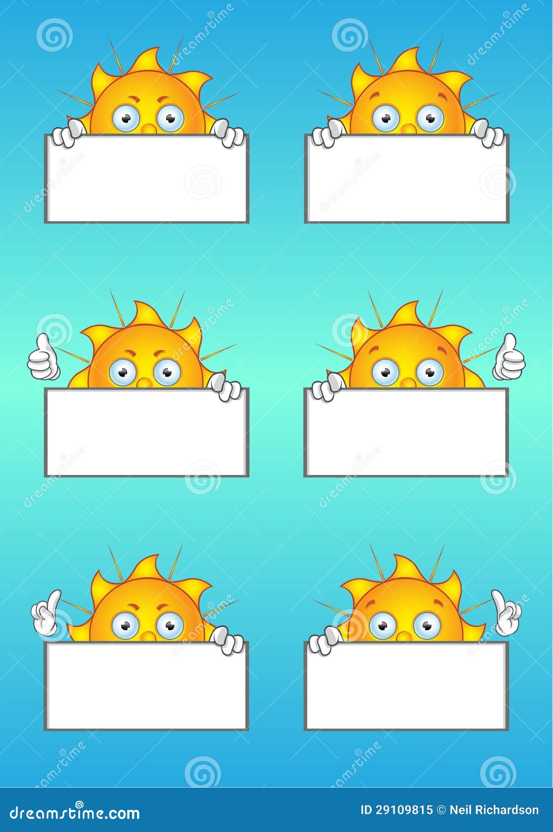 Cartoon Sun Character Set | CartoonDealer.com #29109815