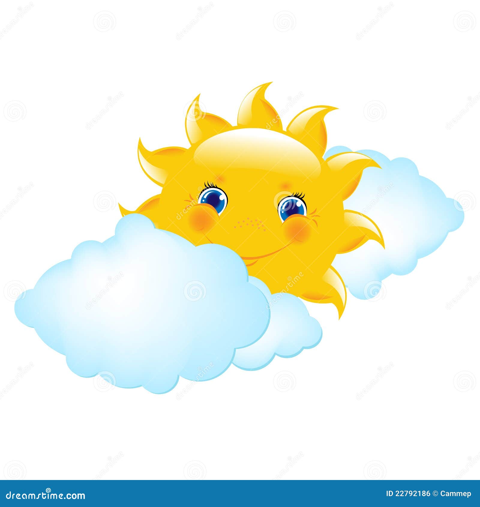 Cartoon Clouds With Sun
