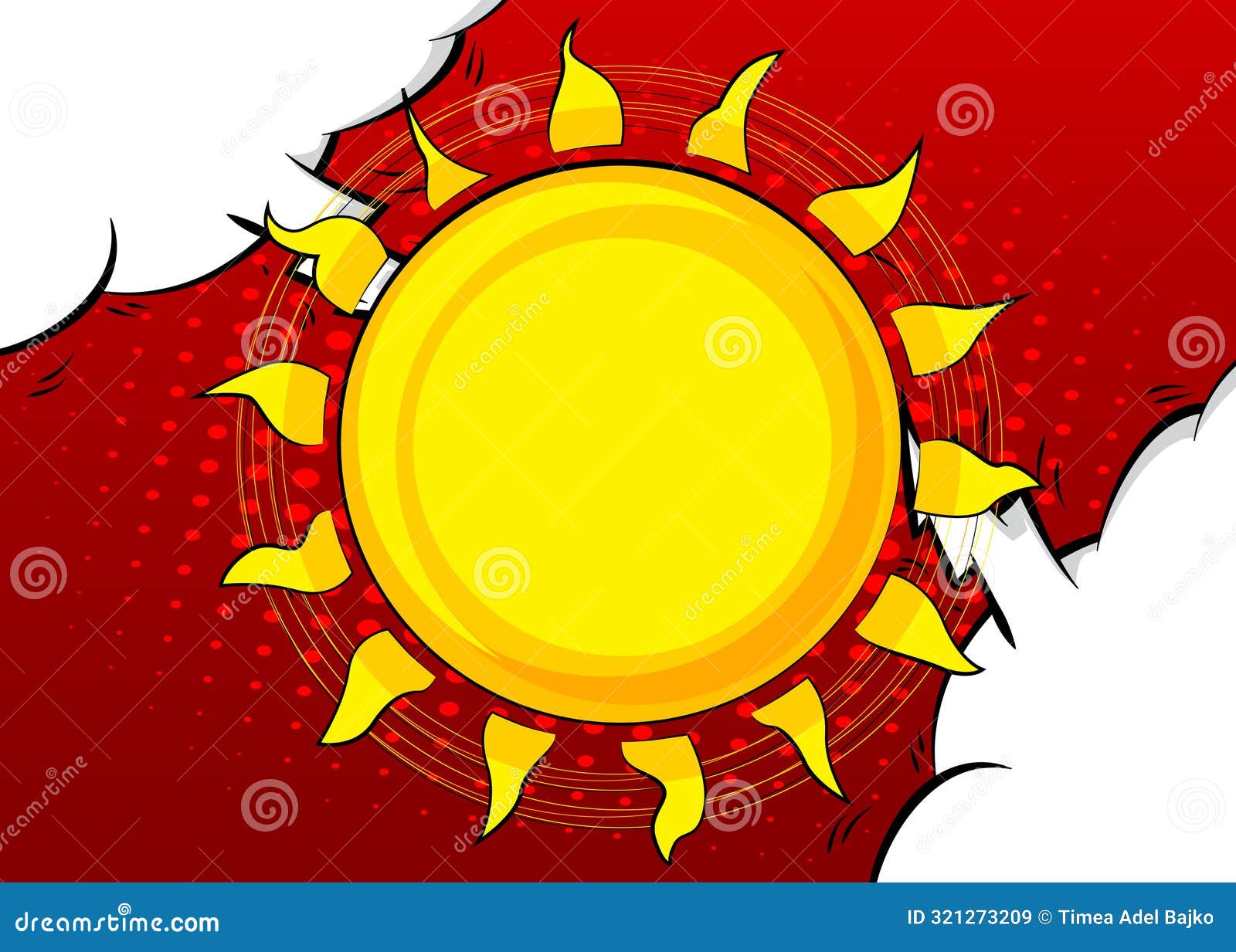 Cartoon Sun, Comic Book Illustration. Retro Vector Comics Pop Art ...