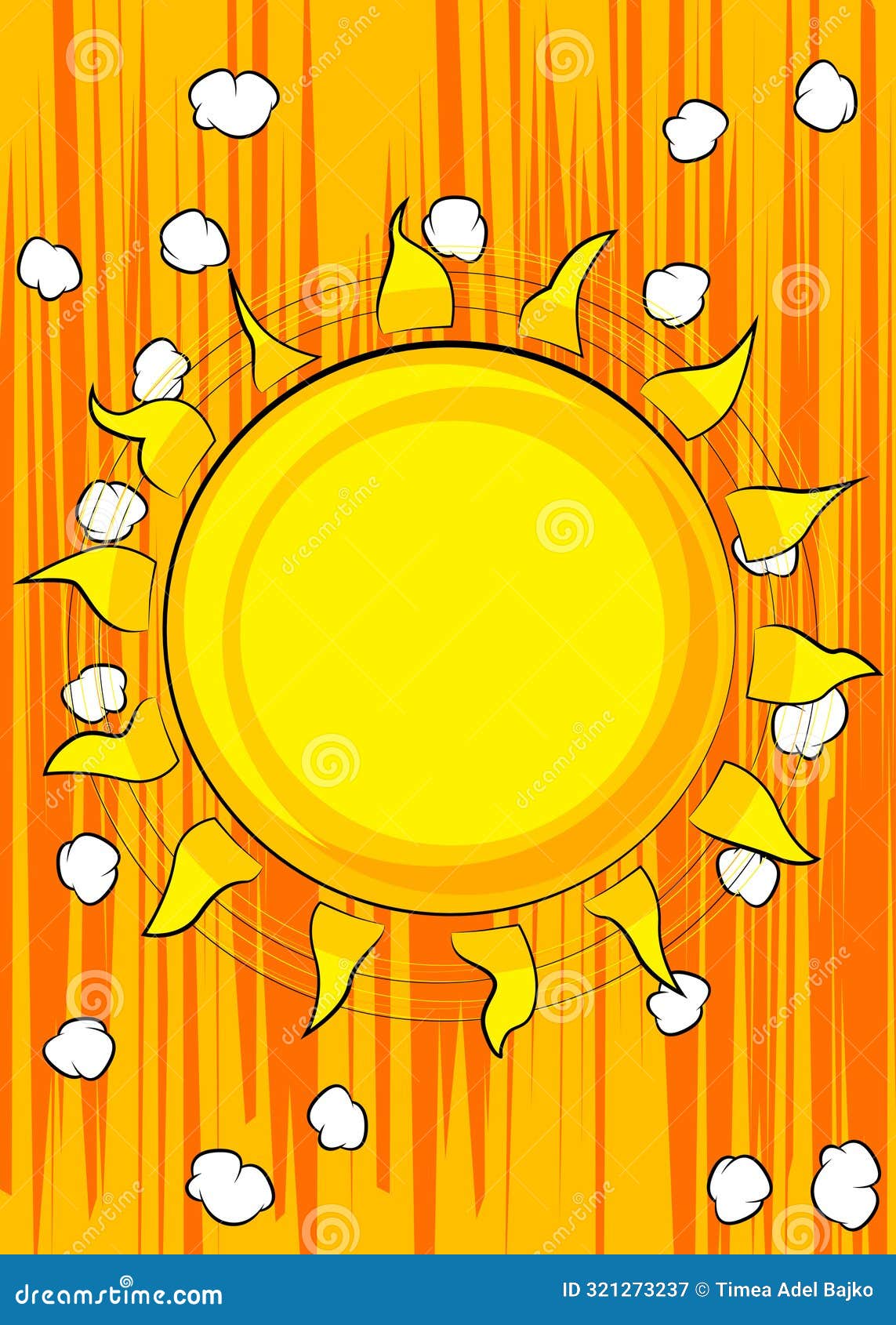 Cartoon Sun, Comic Book Illustration. Retro Vector Comics Pop Art ...