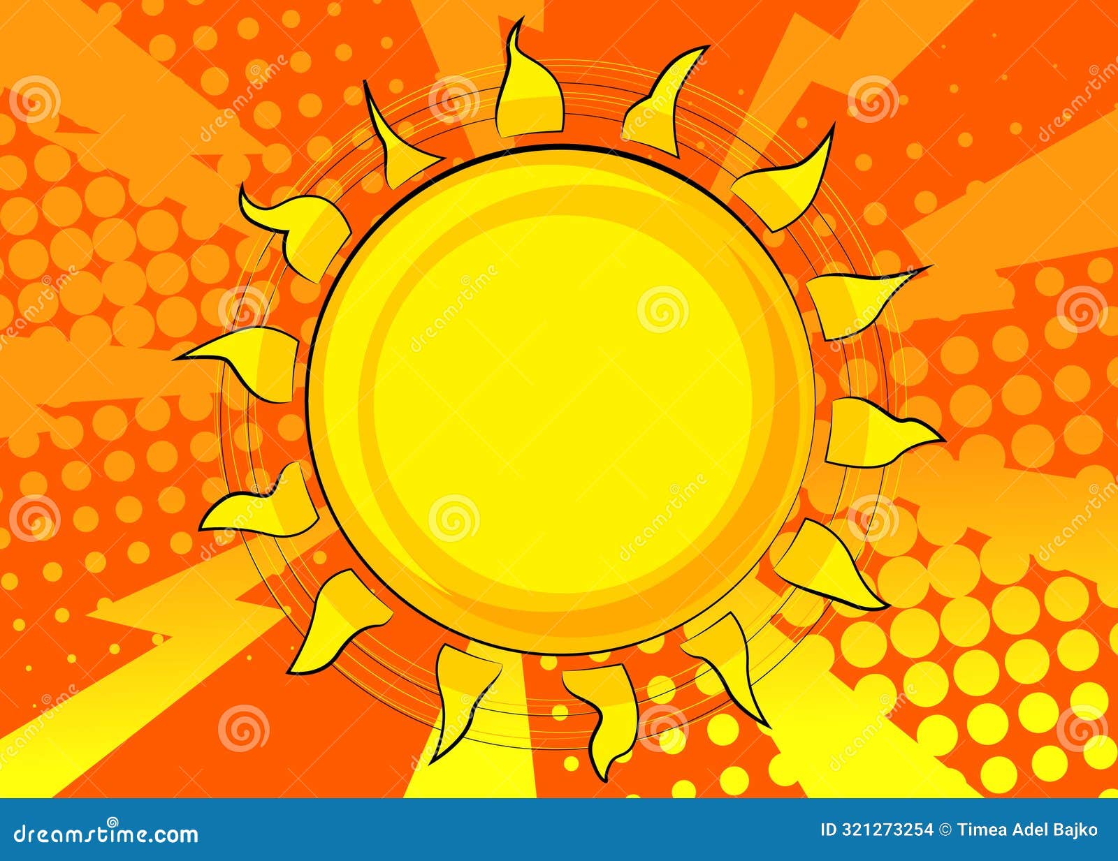Cartoon Sun, Comic Book Illustration. Retro Vector Comics Pop Art ...