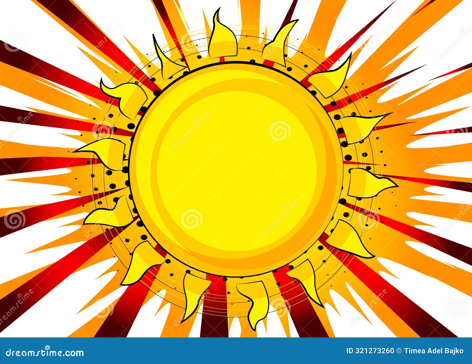 Cartoon Sun, Comic Book Illustration. Retro Vector Comics Pop Art ...