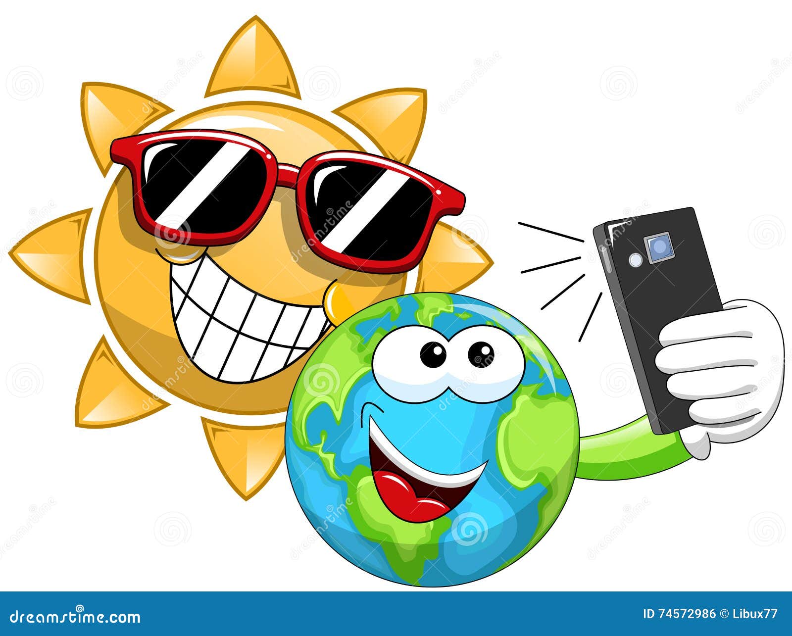 Cartoon Sun Earth Taking Selfie Stock Illustrations – 3 Cartoon Sun ...
