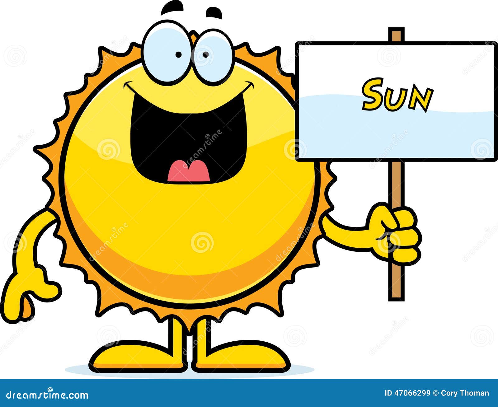 Cartoon Sun Sign stock vector. Illustration of celestial - 47066299
