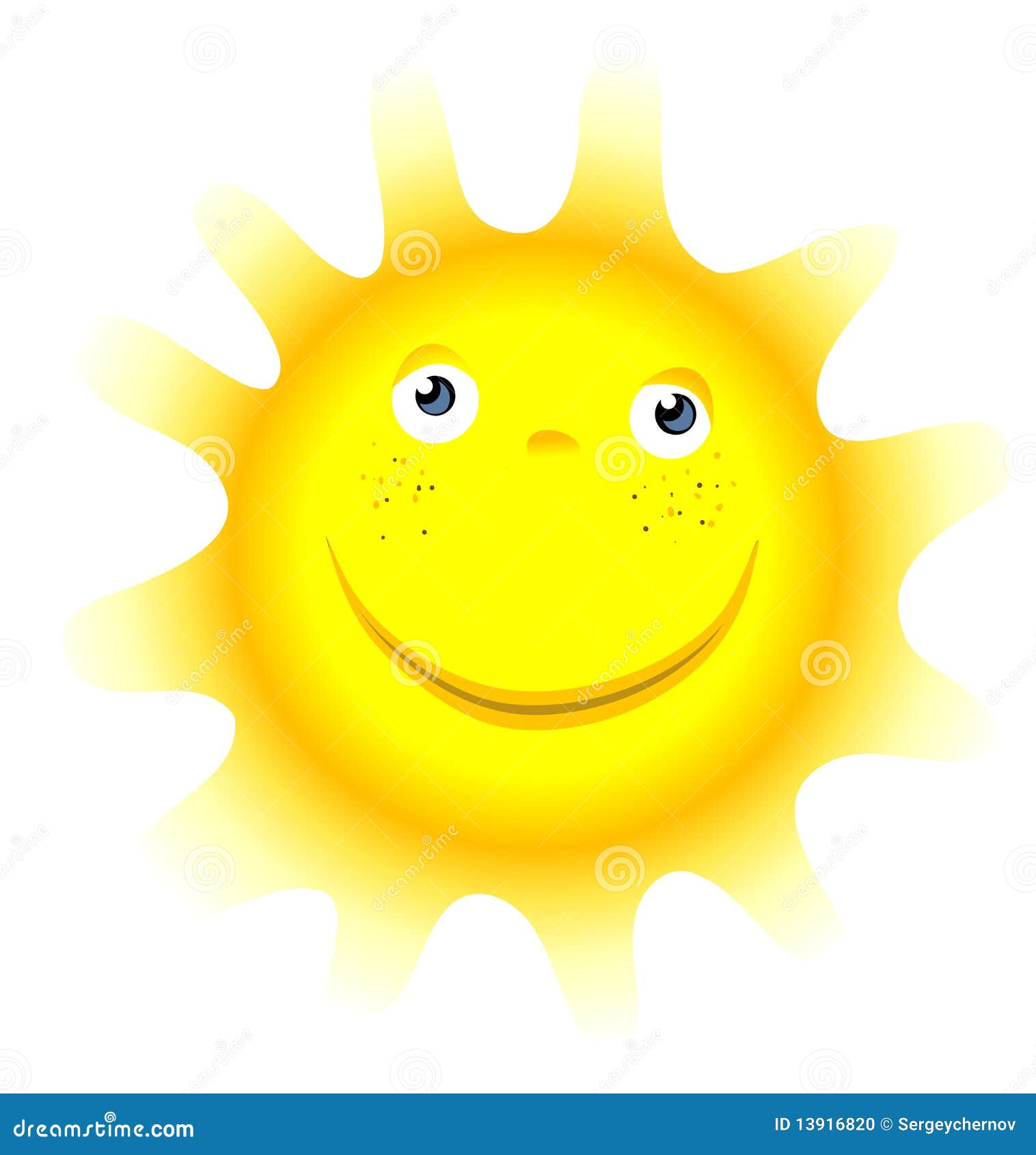 Cartoon sun symbol face stock vector. Illustration of emotion - 13916820
