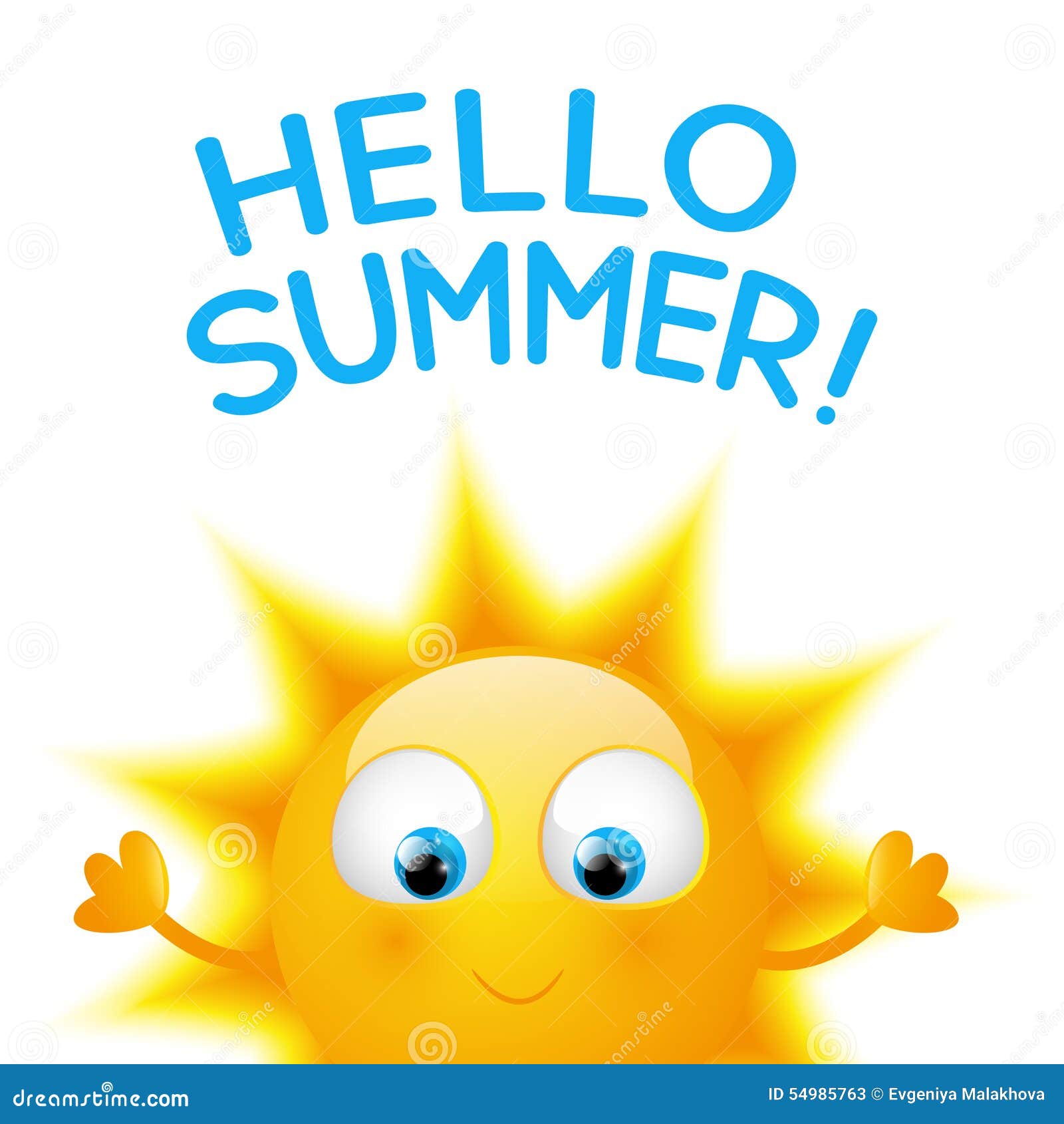 Cartoon Sun on White Background Stock Vector - Illustration of graphic ...