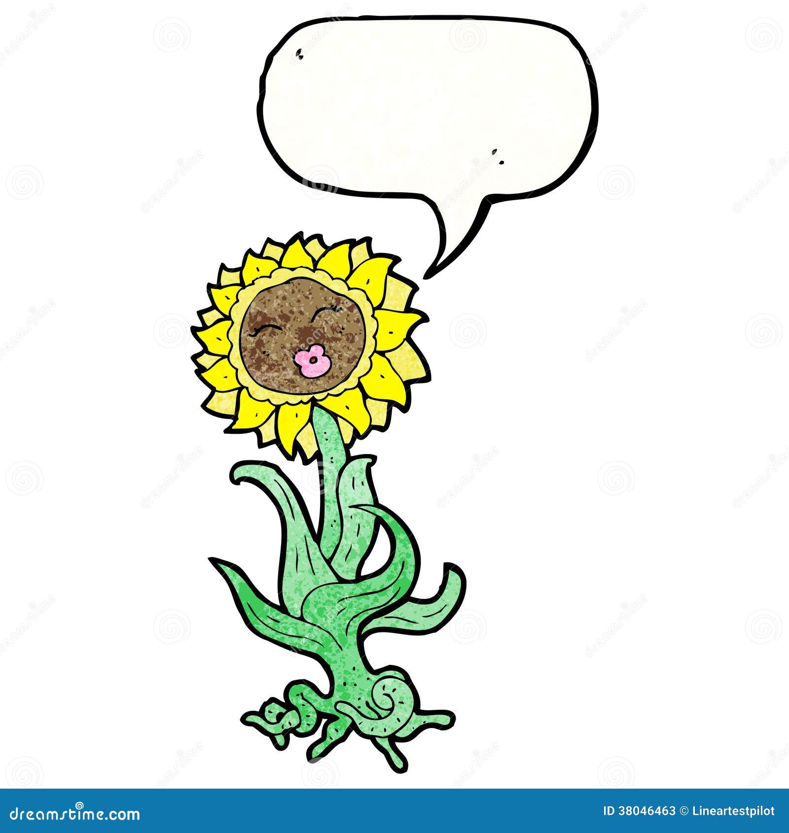 Cartoon sunflower stock vector. Illustration of cloud - 38046463