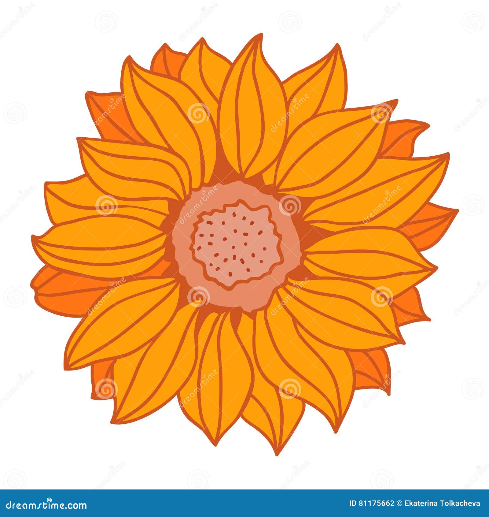 Cartoon Sunflower. Icons Vector Stock Illustration - Illustration of ...