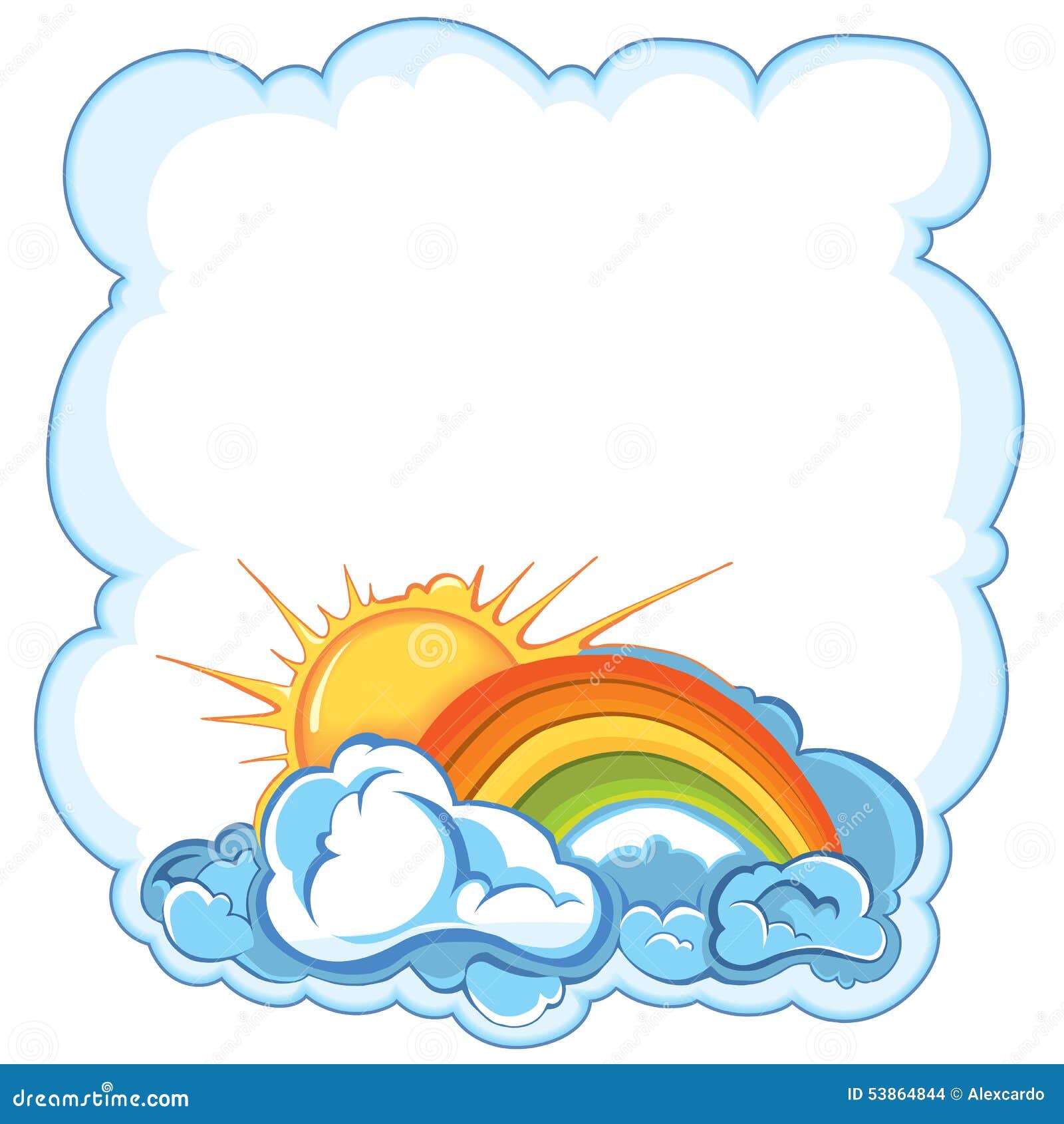 Cartoon sunrise stock vector. Illustration of bright - 53864844