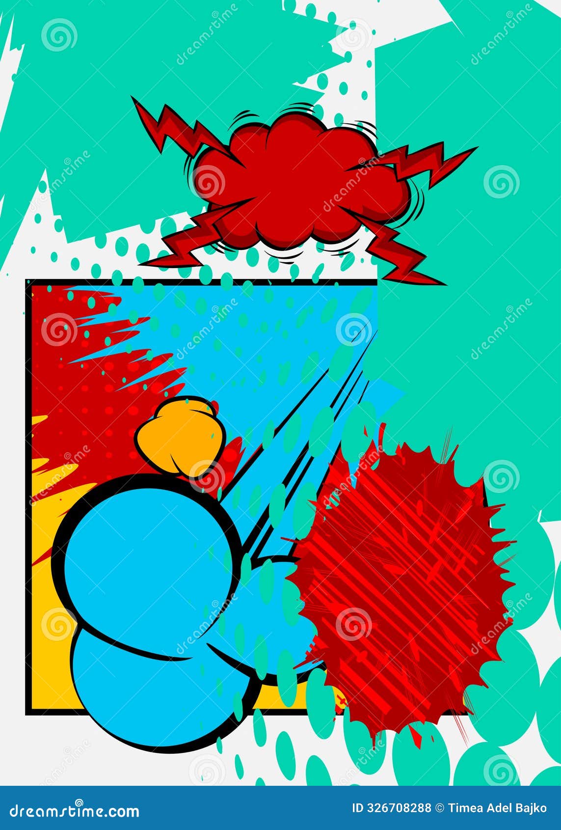 Cartoon Super Background, Comic Book Abstract Backdrop. Vector Comics ...