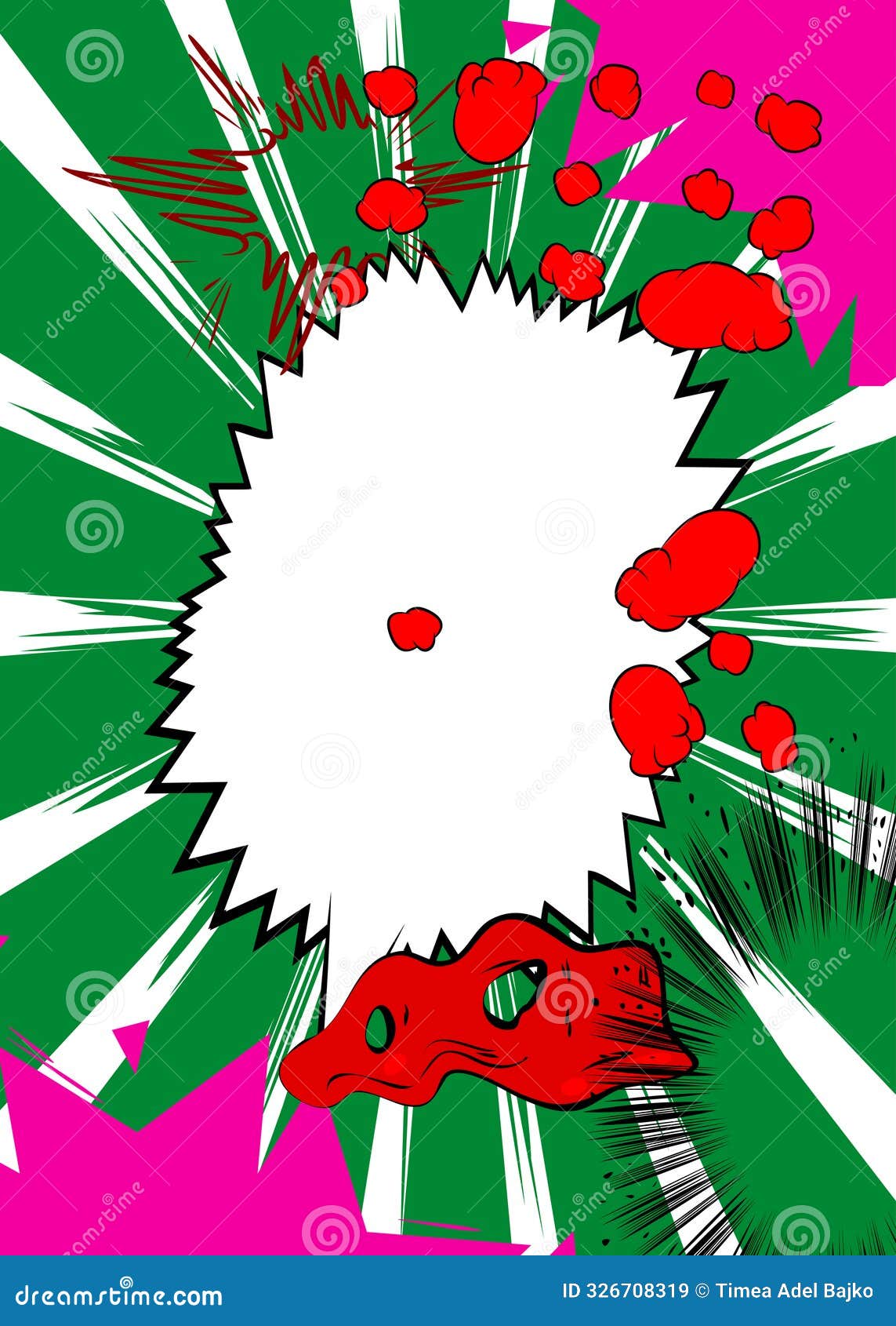 Cartoon Super Background, Comic Book Abstract Backdrop. Vector Comics ...