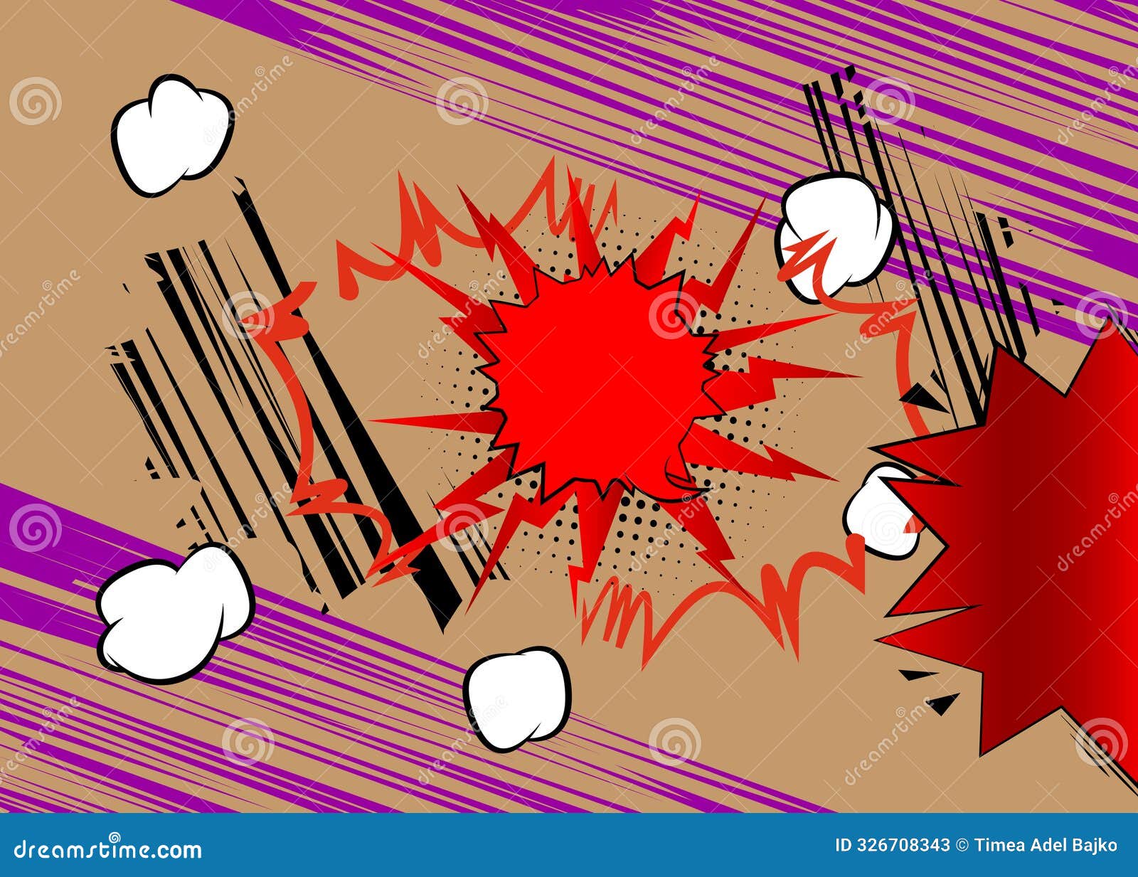 Cartoon Super Background, Comic Book Abstract Backdrop. Vector Comics ...