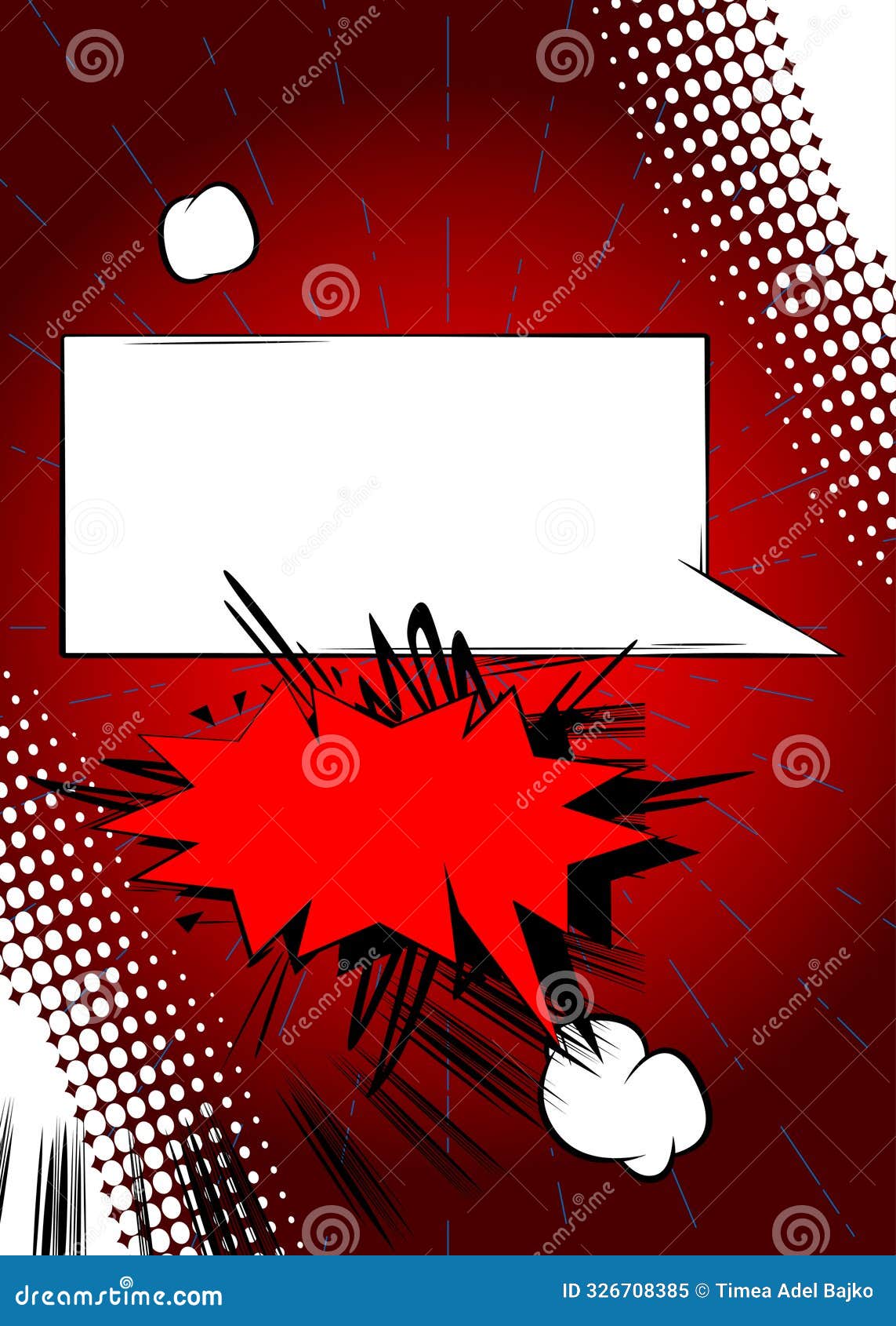 Cartoon Super Background, Comic Book Abstract Backdrop. Vector Comics ...