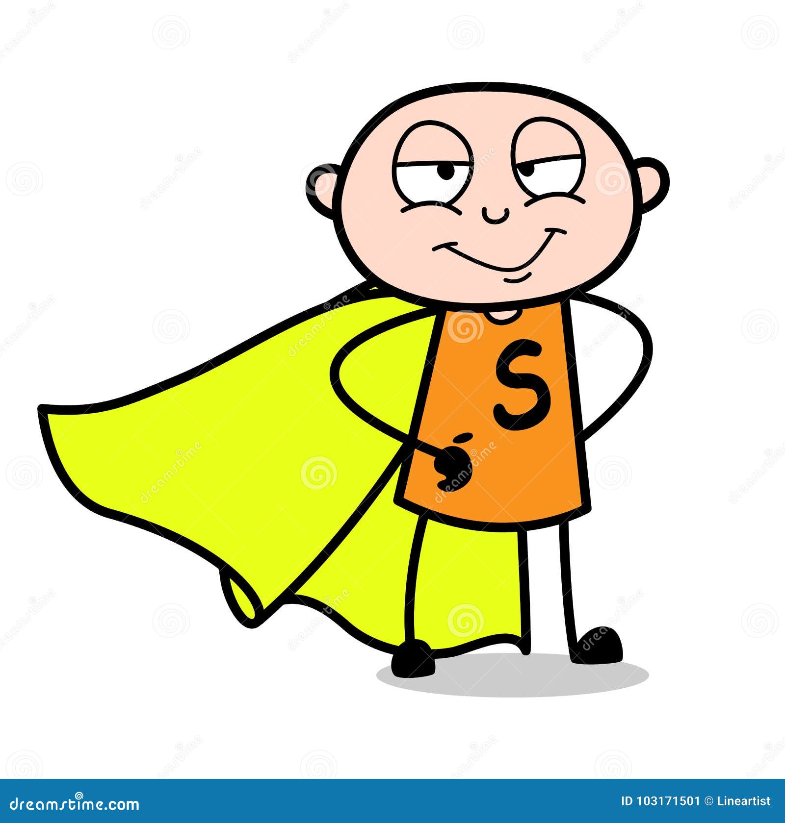 Cartoon Super Criminal Smiling Face Stock Illustration - Illustration ...