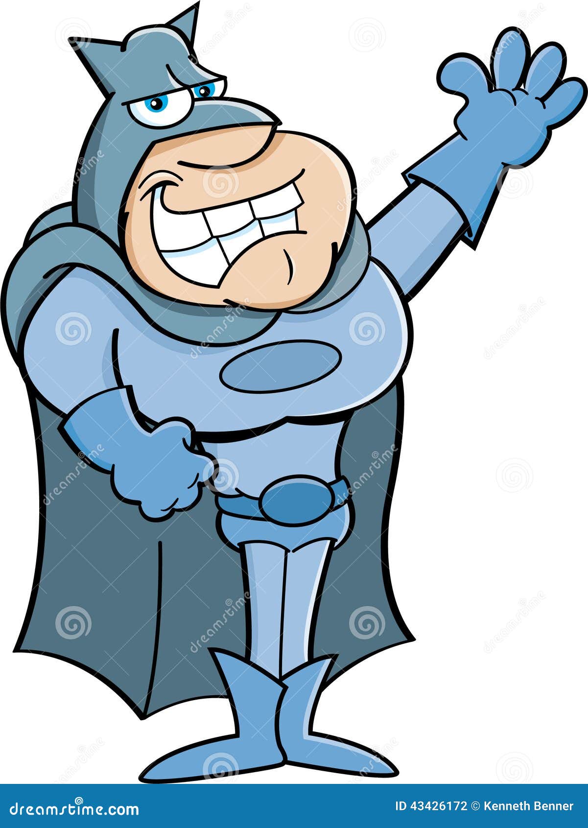 Cartoon super hero stock vector. Illustration of funny - 43426172