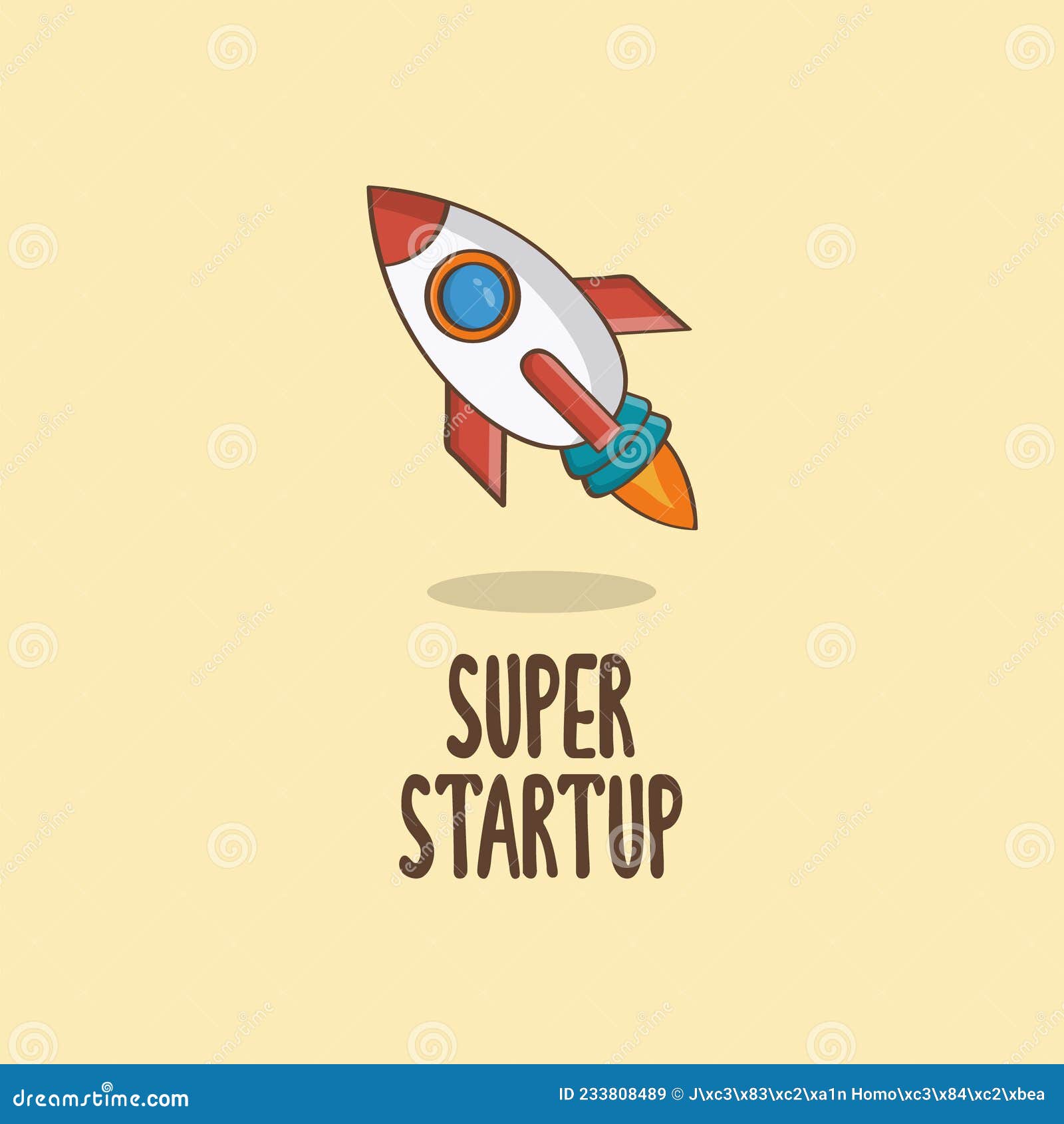 Cartoon Super Startup Vector Concept Stock Illustration - Illustration ...