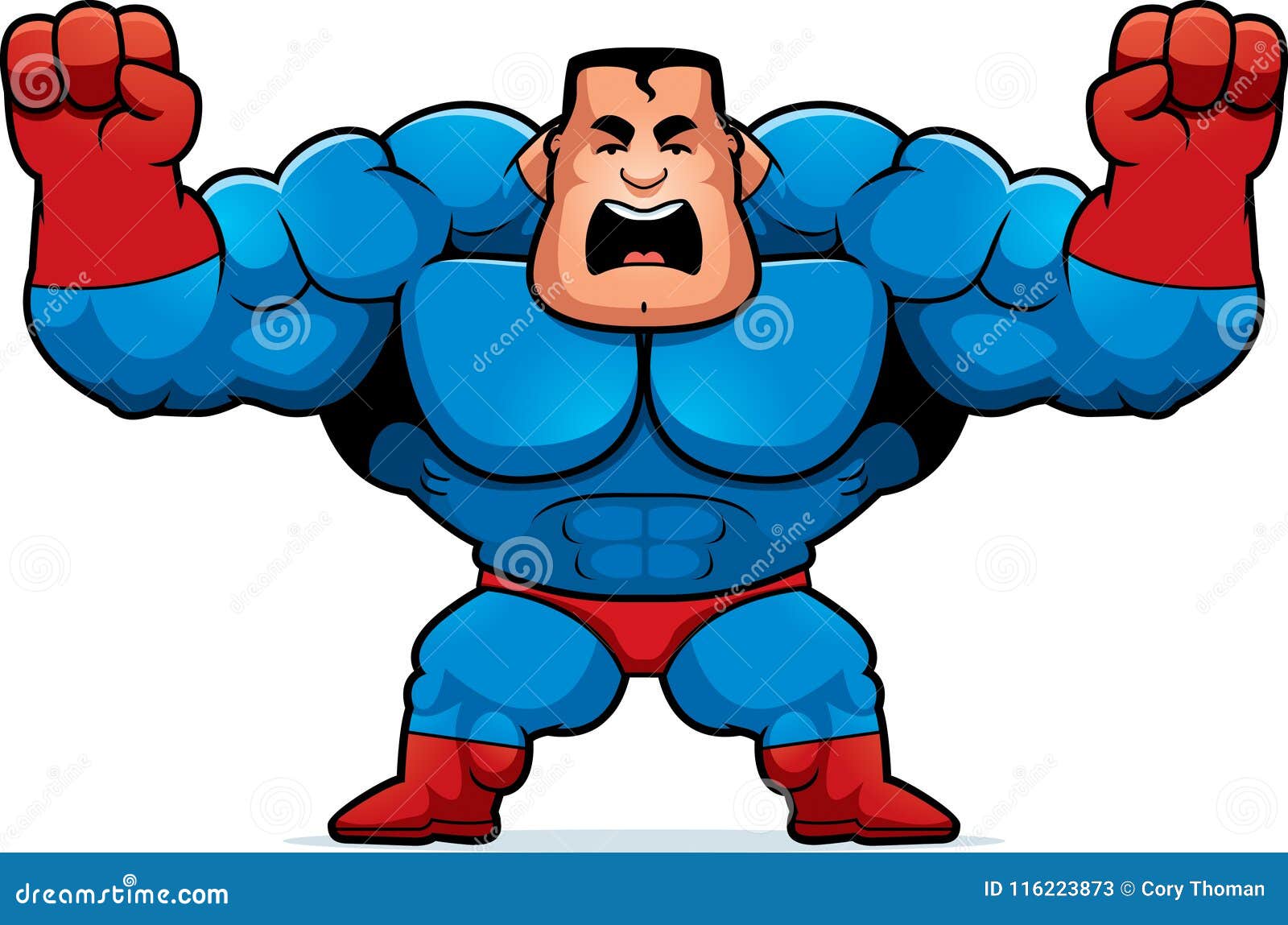 Cartoon Superhero Angry stock vector. Illustration of people - 116223873