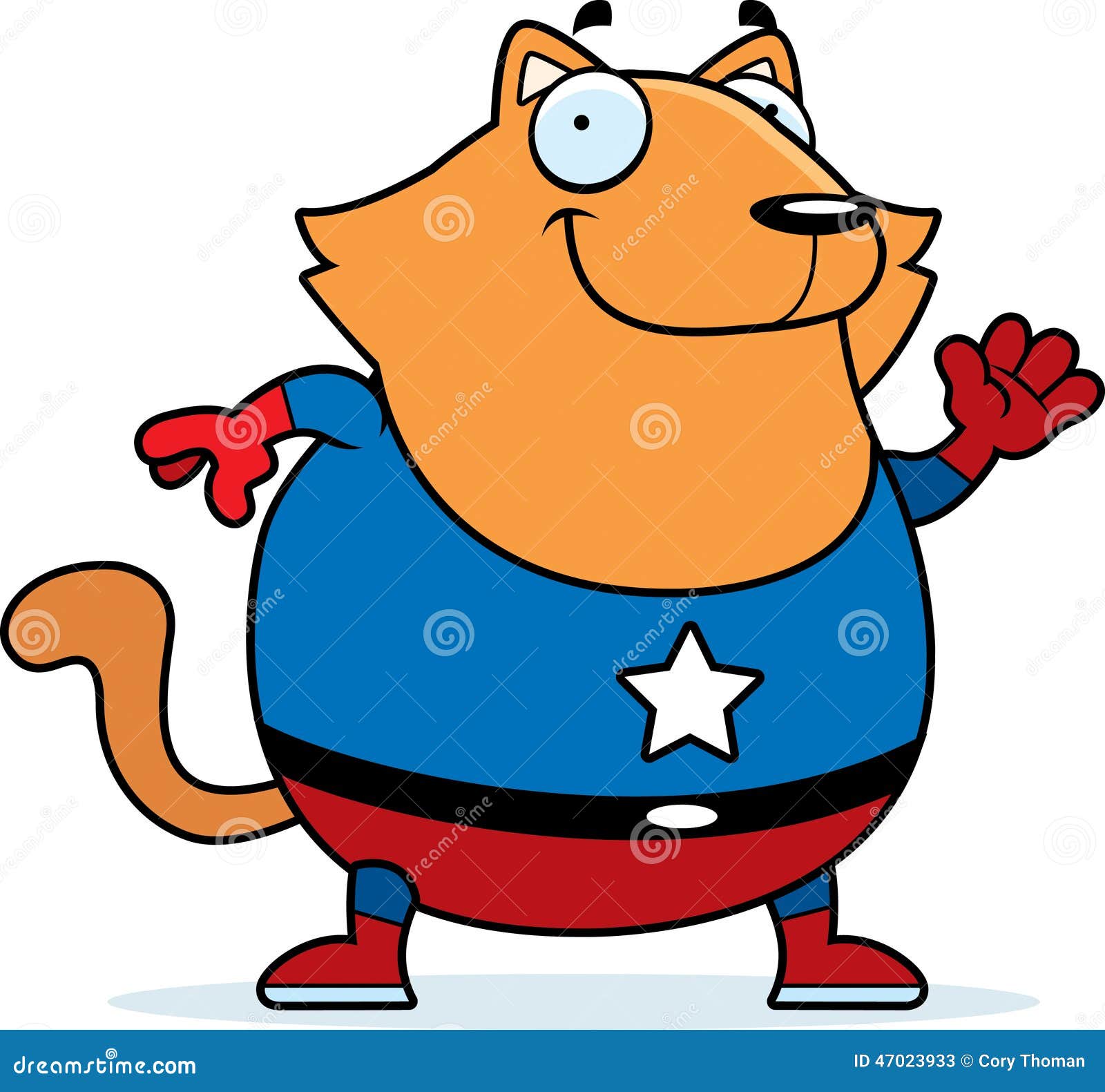 Cartoon Superhero Cat stock vector. Illustration of vector - 47023933