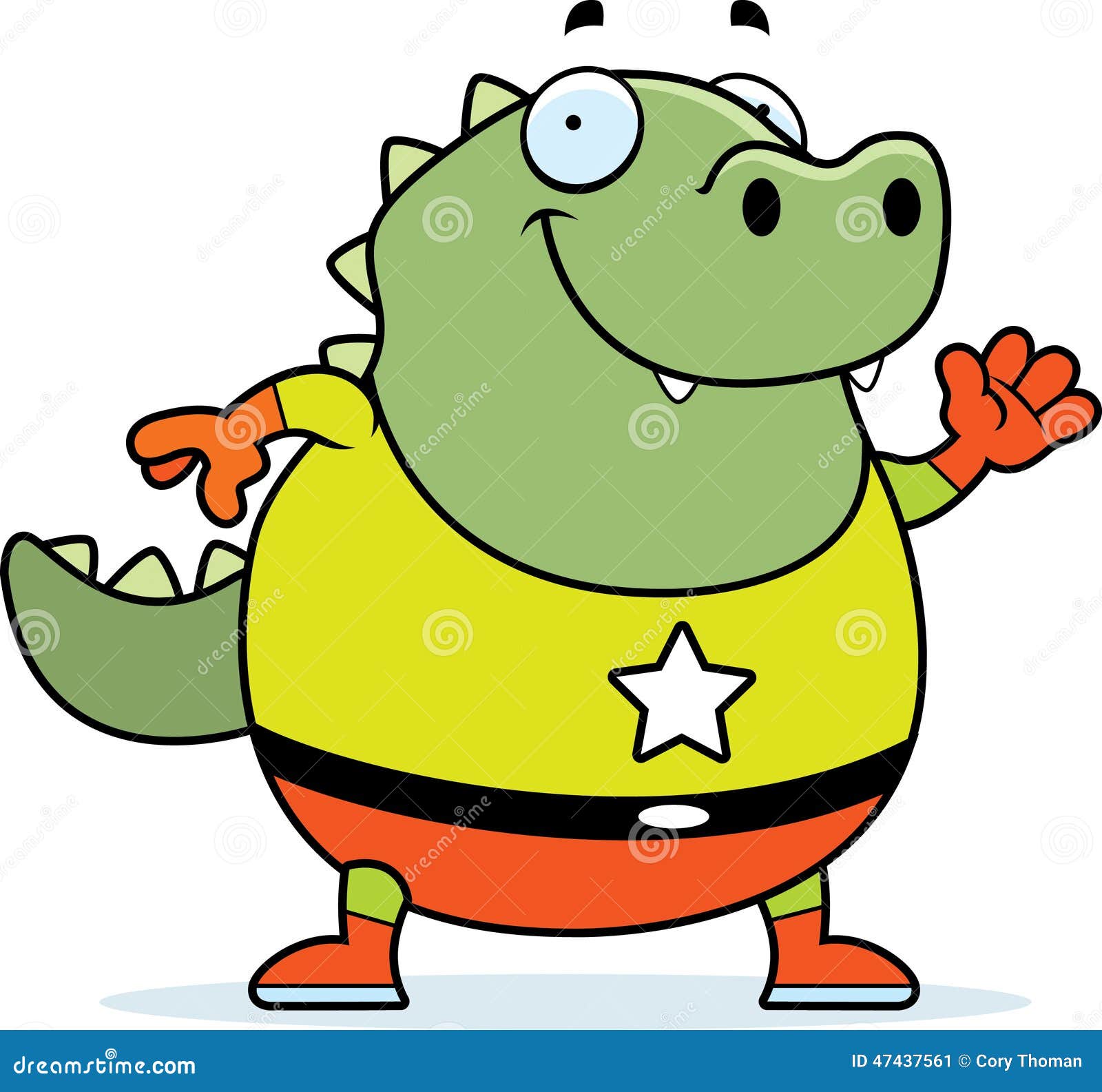 Cartoon Superhero Lizard stock vector. Illustration of smiling - 47437561
