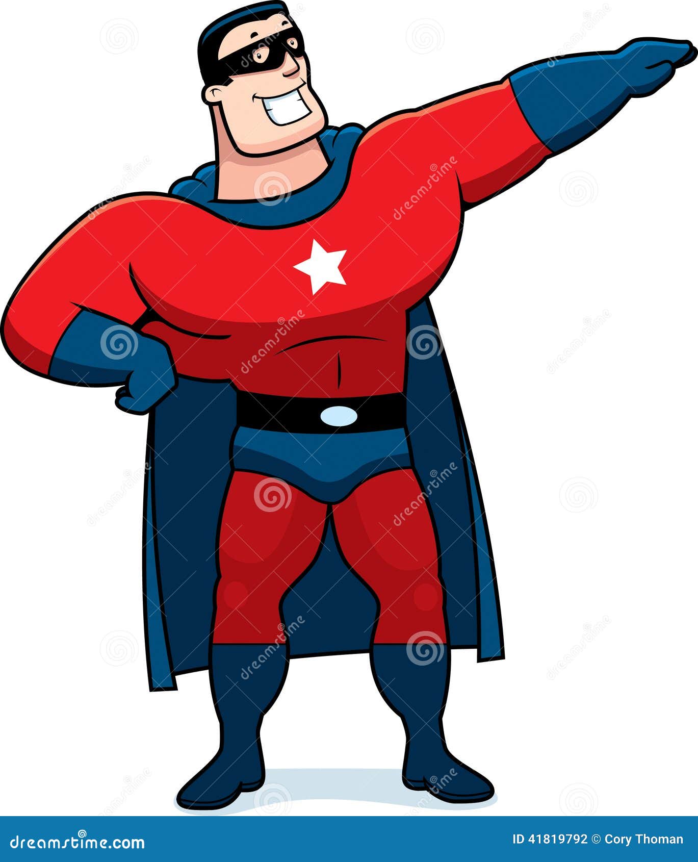 Cartoon Superhero Man stock vector. Illustration of hero - 41819792