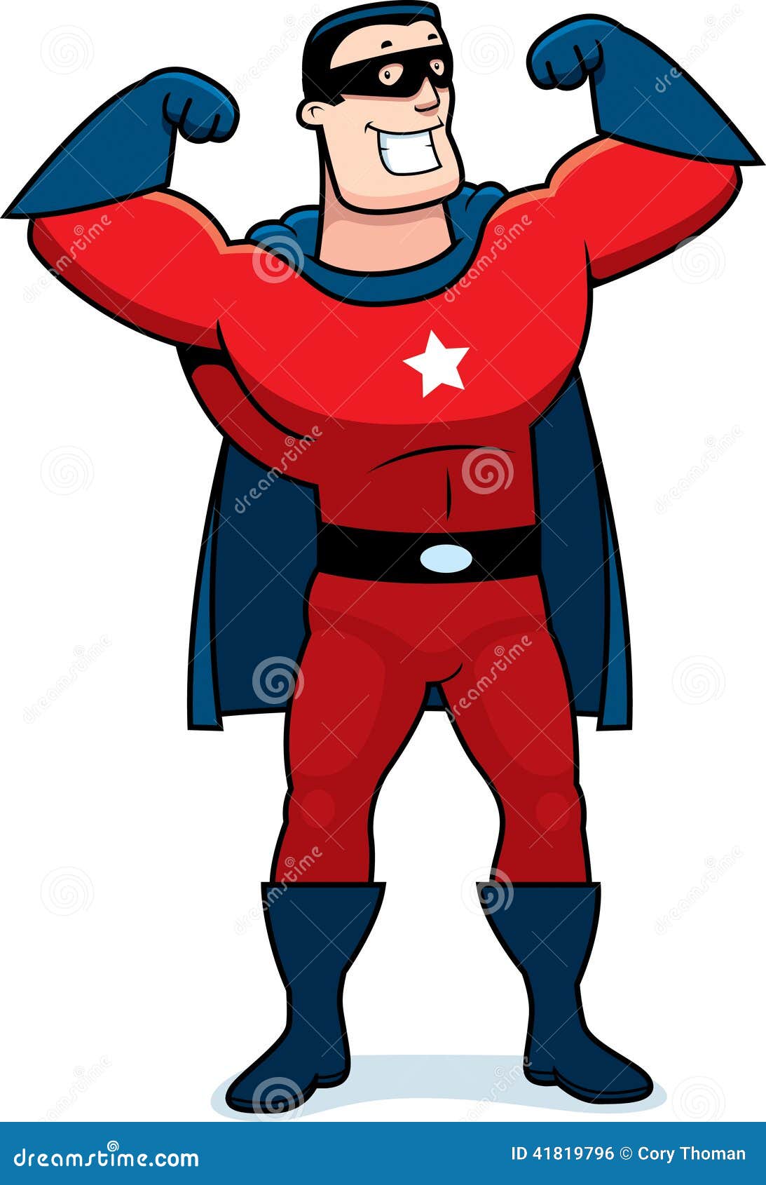 Cartoon Superhero Man stock vector. Illustration of hero - 41819796