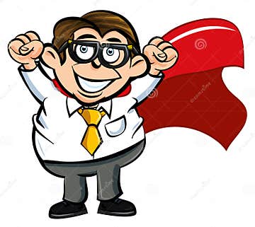 Cartoon Superhero Office Worker Stock Vector - Illustration of superman ...
