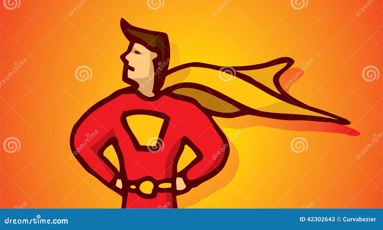 Cartoon superhero profile stock vector. Illustration of superhero ...