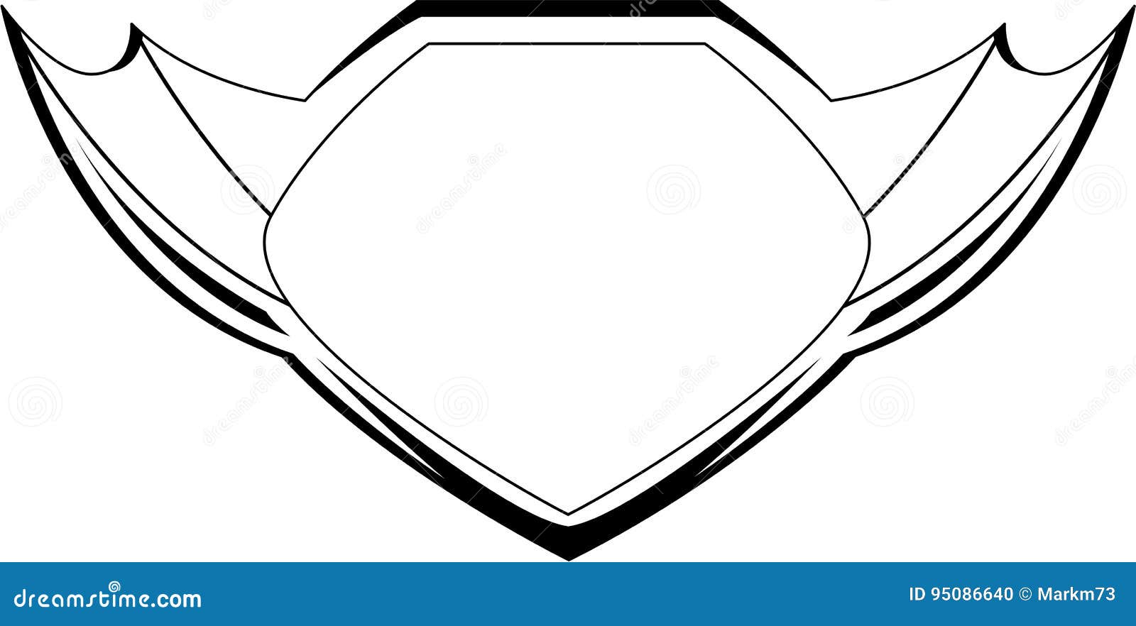 Cartoon Superhero Shield Vector Illustration | CartoonDealer.com #95086640