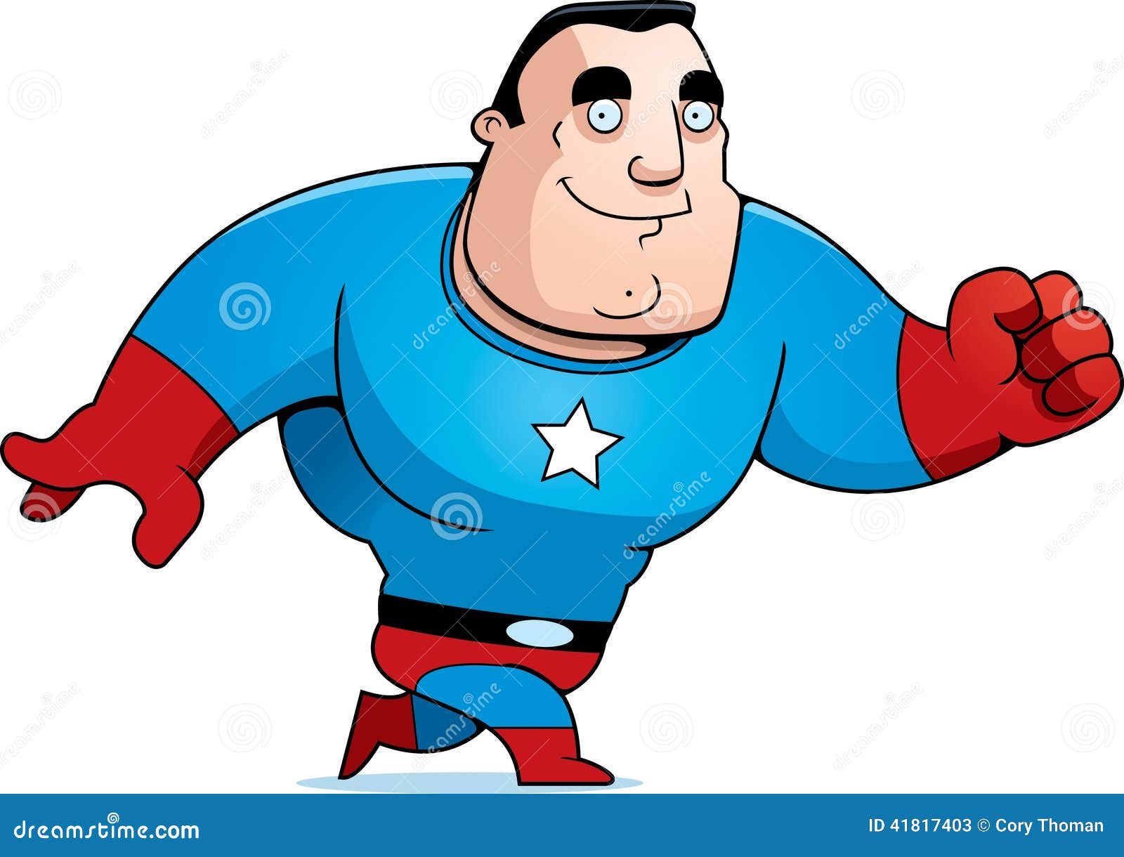 Cartoon Superhero Walking stock vector. Illustration of costume - 41817403