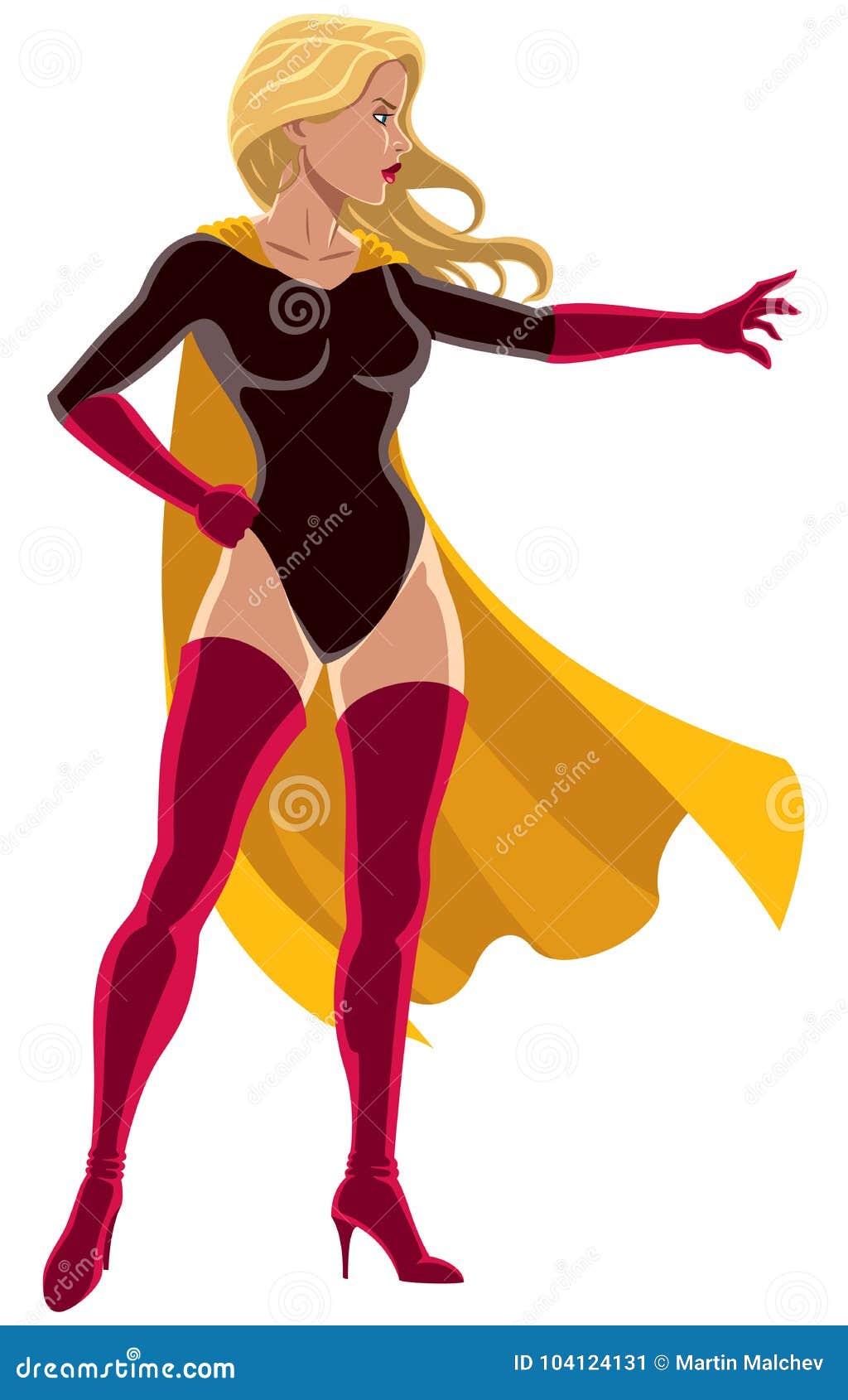 Cartoon Superheroine Wielding Superpower Stock Image - Illustration of ... Cartoon Superheroine Wielding Superpower Stock Image - Illustration of ...