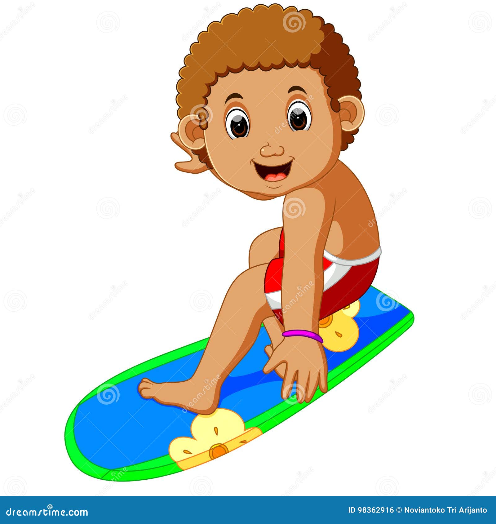 Cartoon surfer boy stock vector. Illustration of lifestyle - 98362916