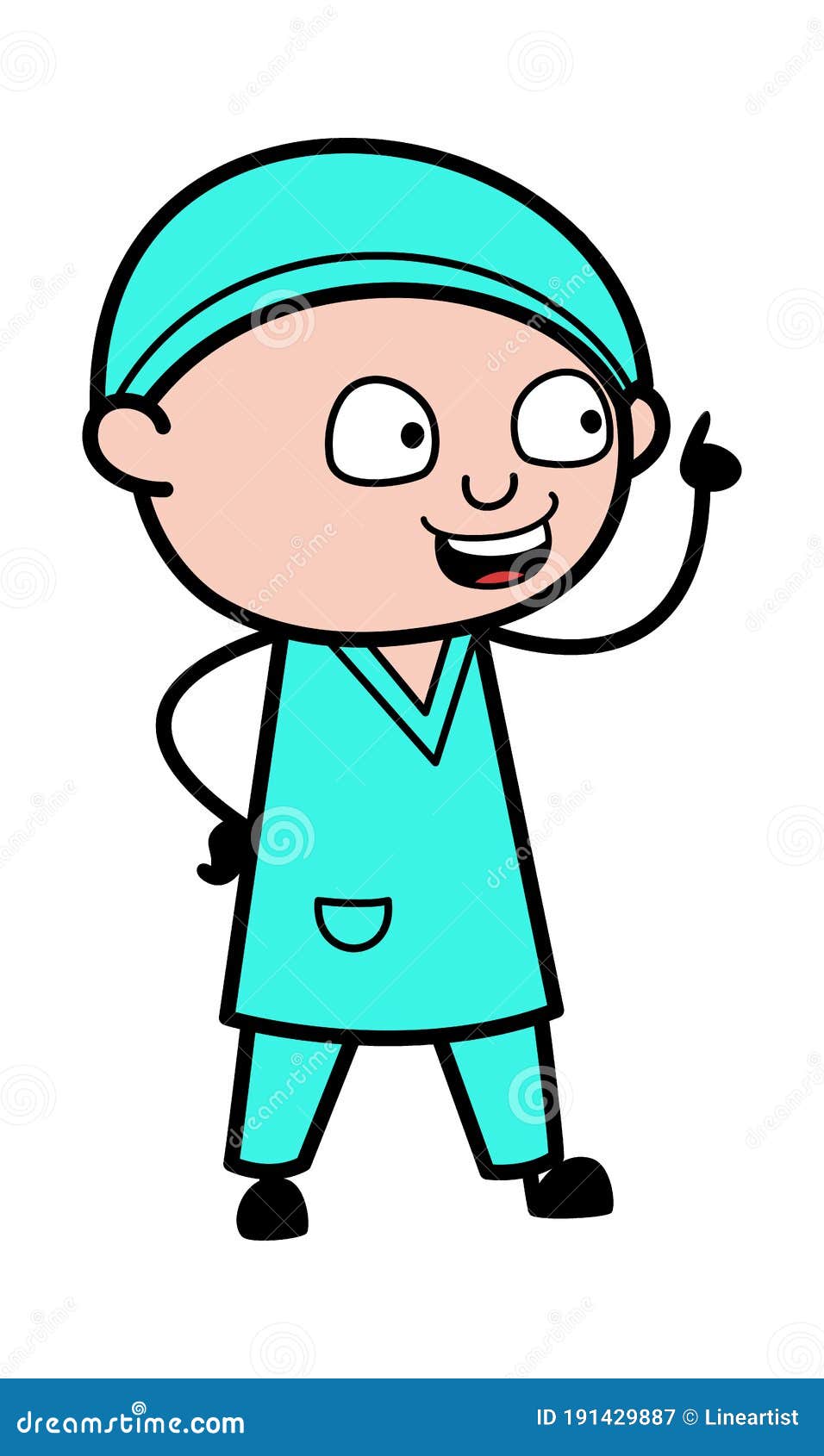 Cartoon Surgeon Talking Happy Stock Illustration - Illustration of ...