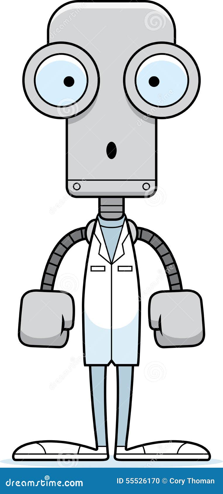 Cartoon Surprised Doctor Robot Stock Vector - Illustration of robot ...