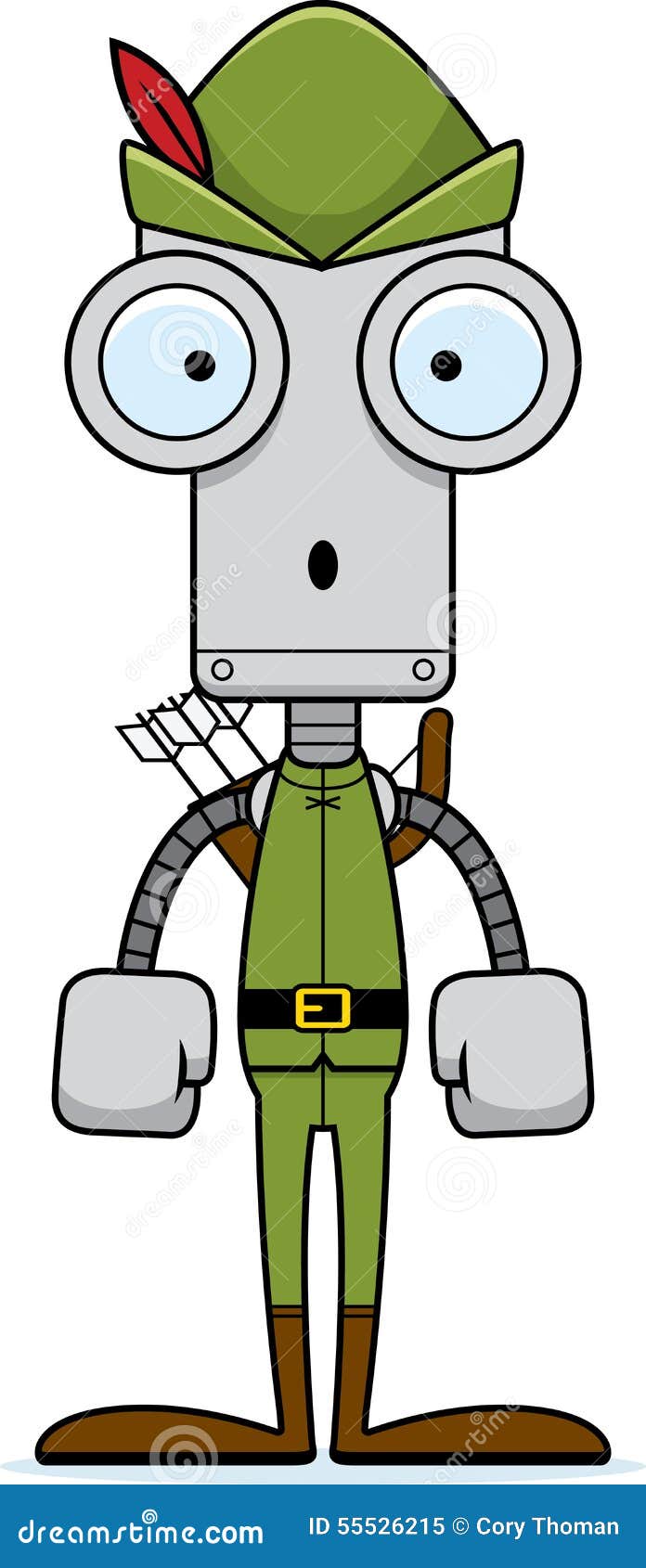 Cartoon Surprised Robin Hood Robot Stock Vector - Illustration of ...