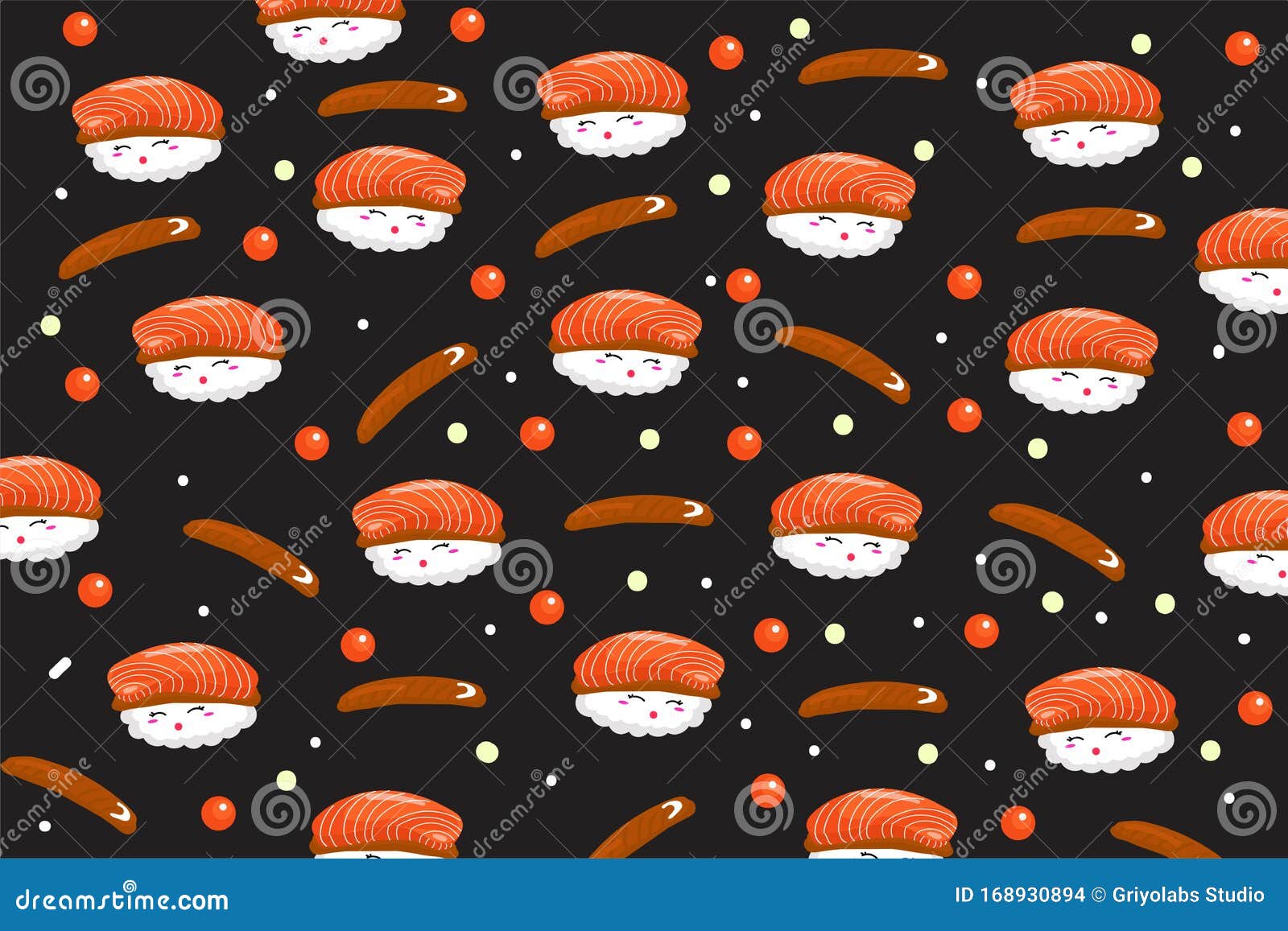 Sushi Pattern Wallpaper