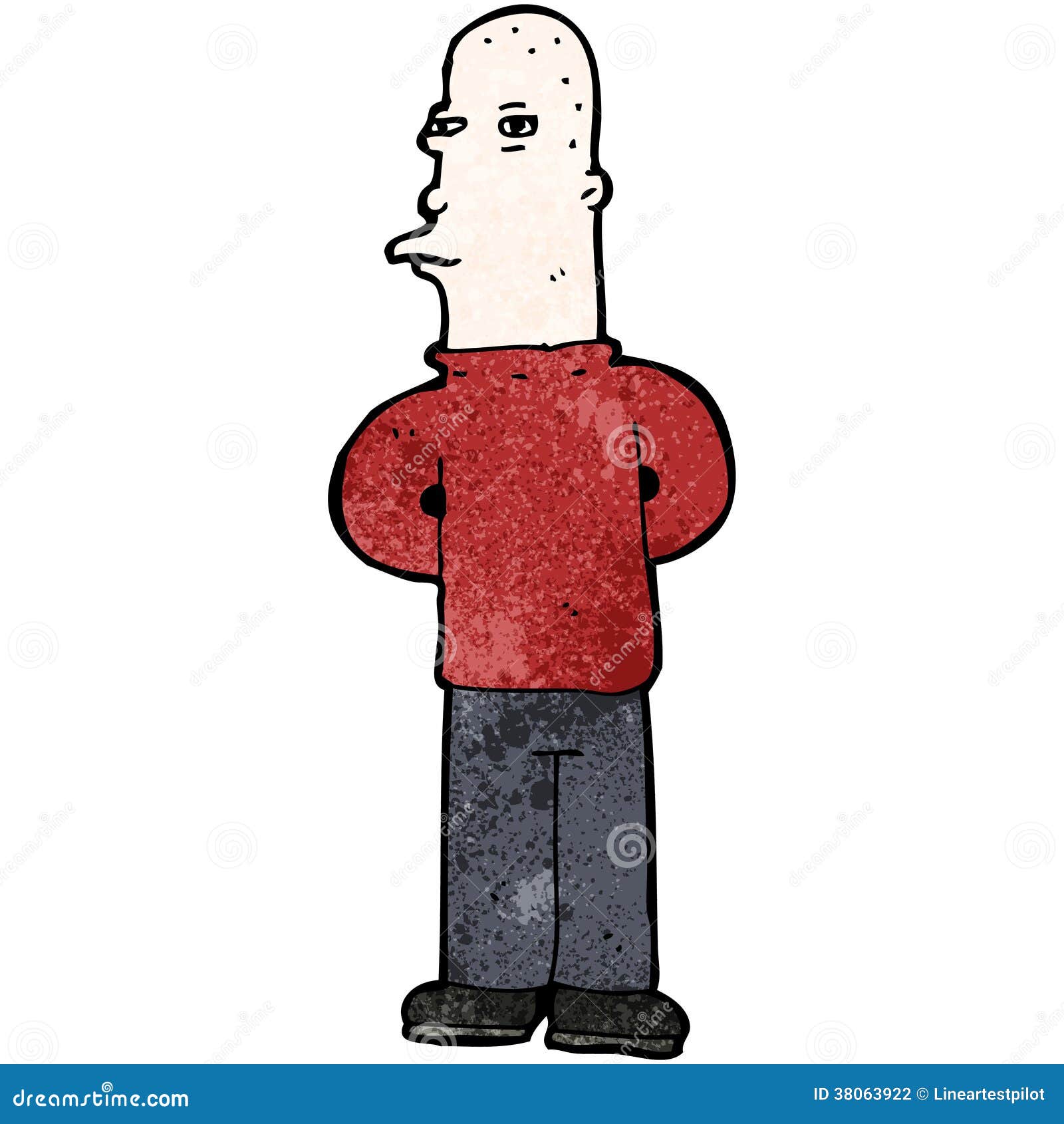 Cartoon suspicious man stock vector. Illustration of narrowing - 38063922