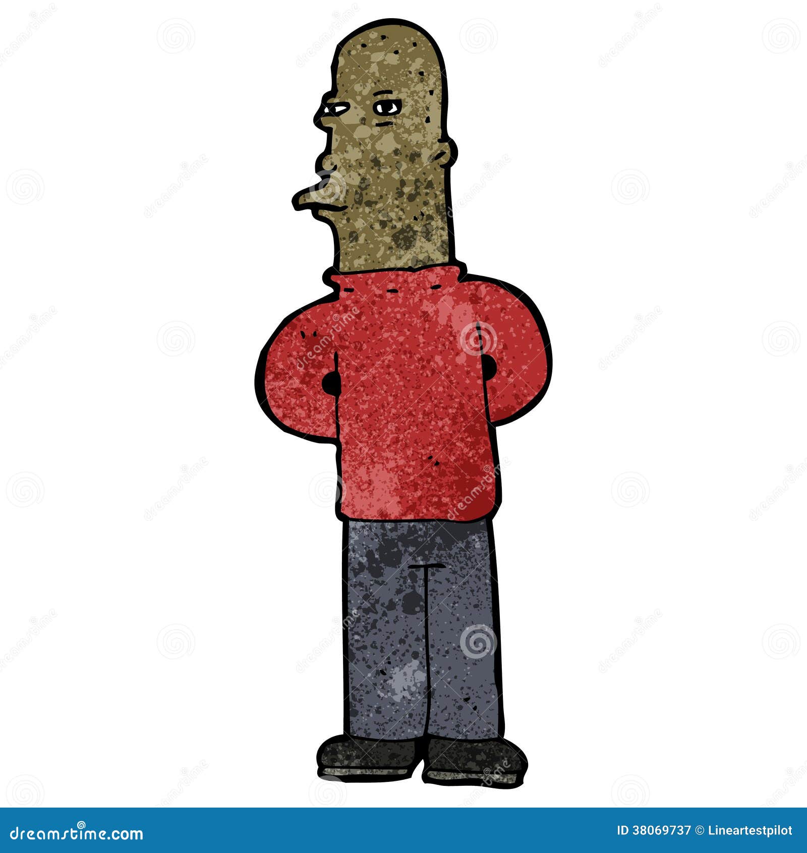 Cartoon suspicious man stock vector. Illustration of male - 38069737