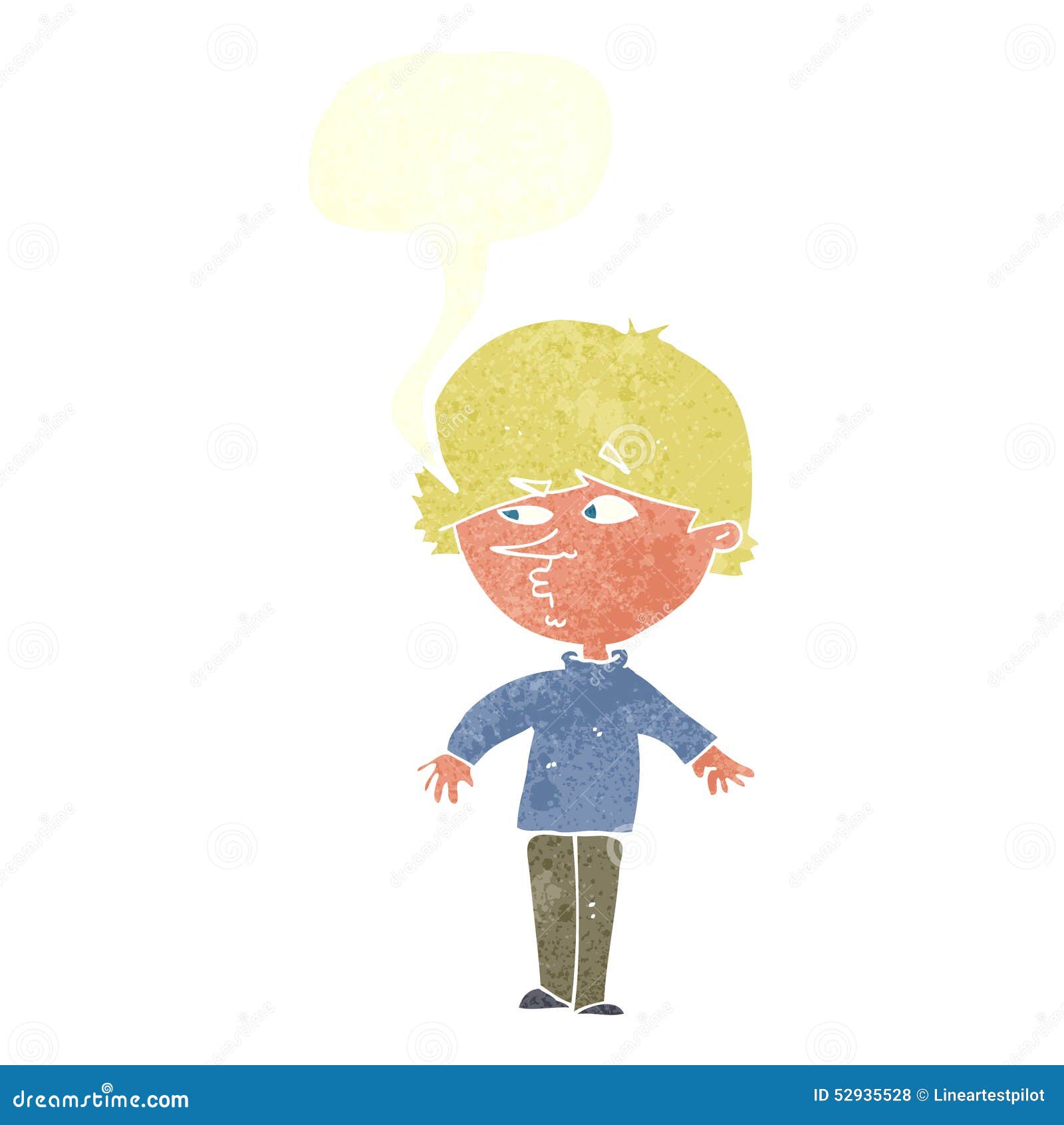 Cartoon Suspicious Man Looking Over Shoulder with Speech Bubble Stock ...