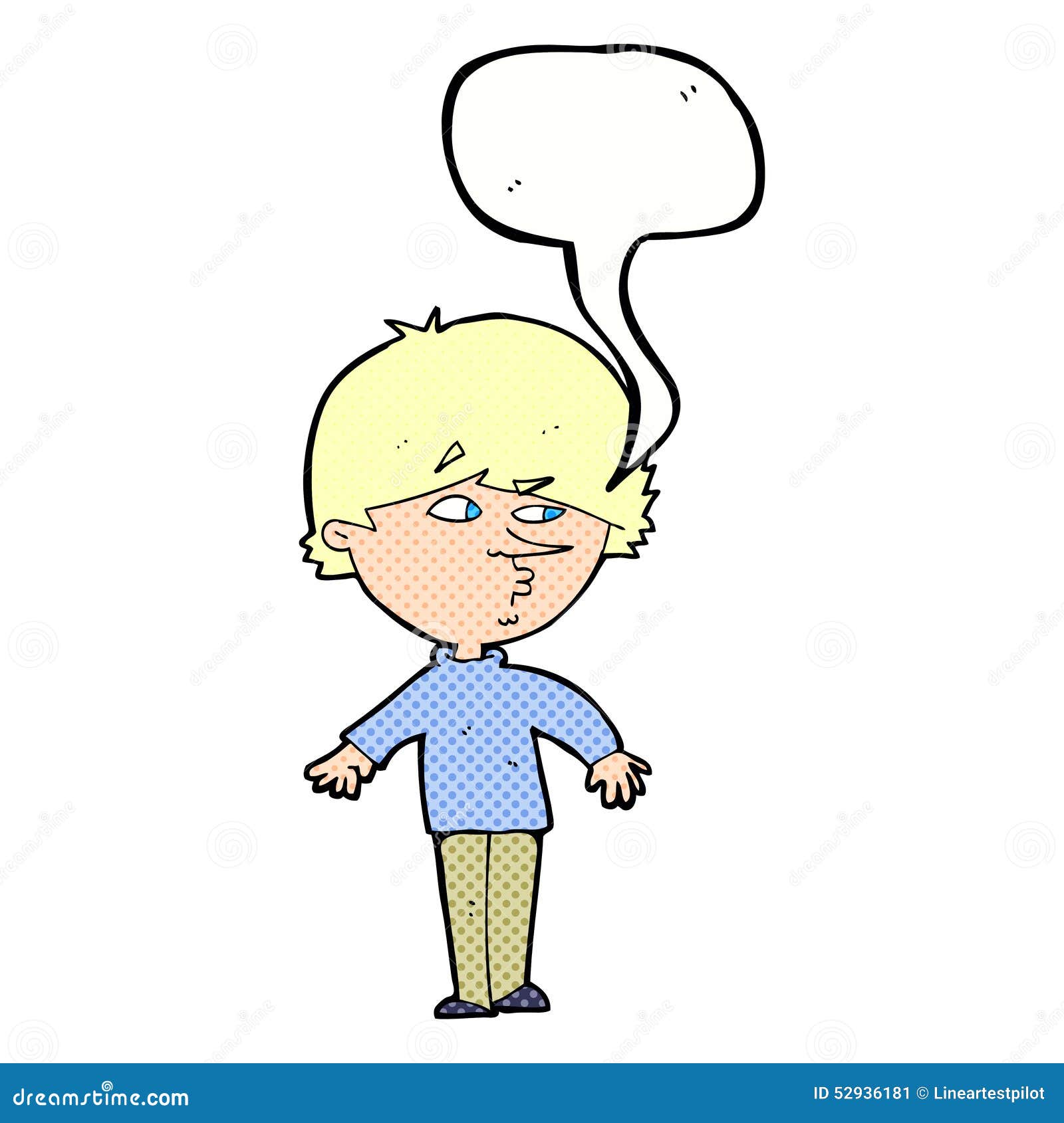 Cartoon Suspicious Man Looking Over Shoulder with Speech Bubble Stock ...